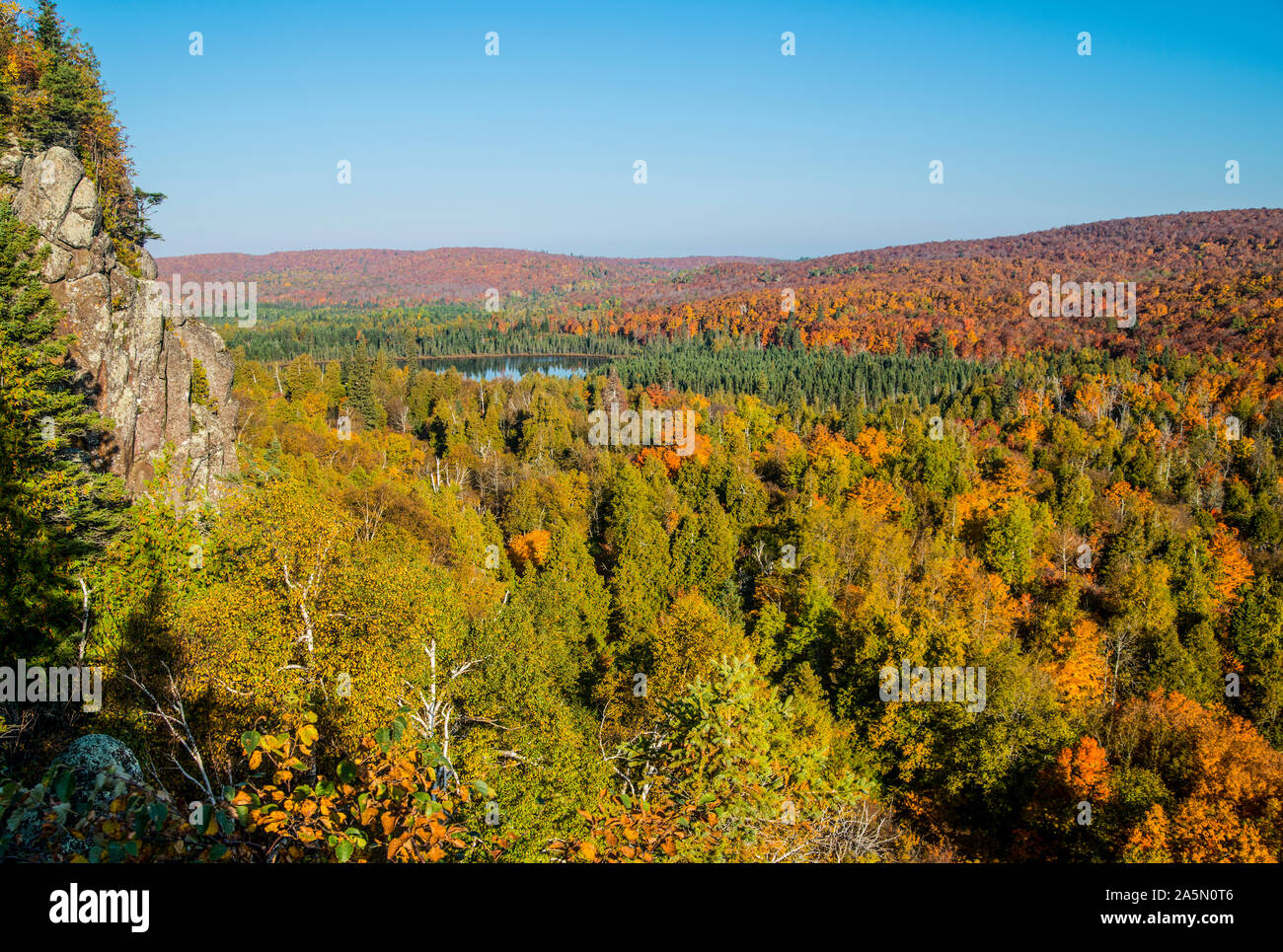 Tofte, Minnesota. Oberg Lake in the Superior National forest in the ...