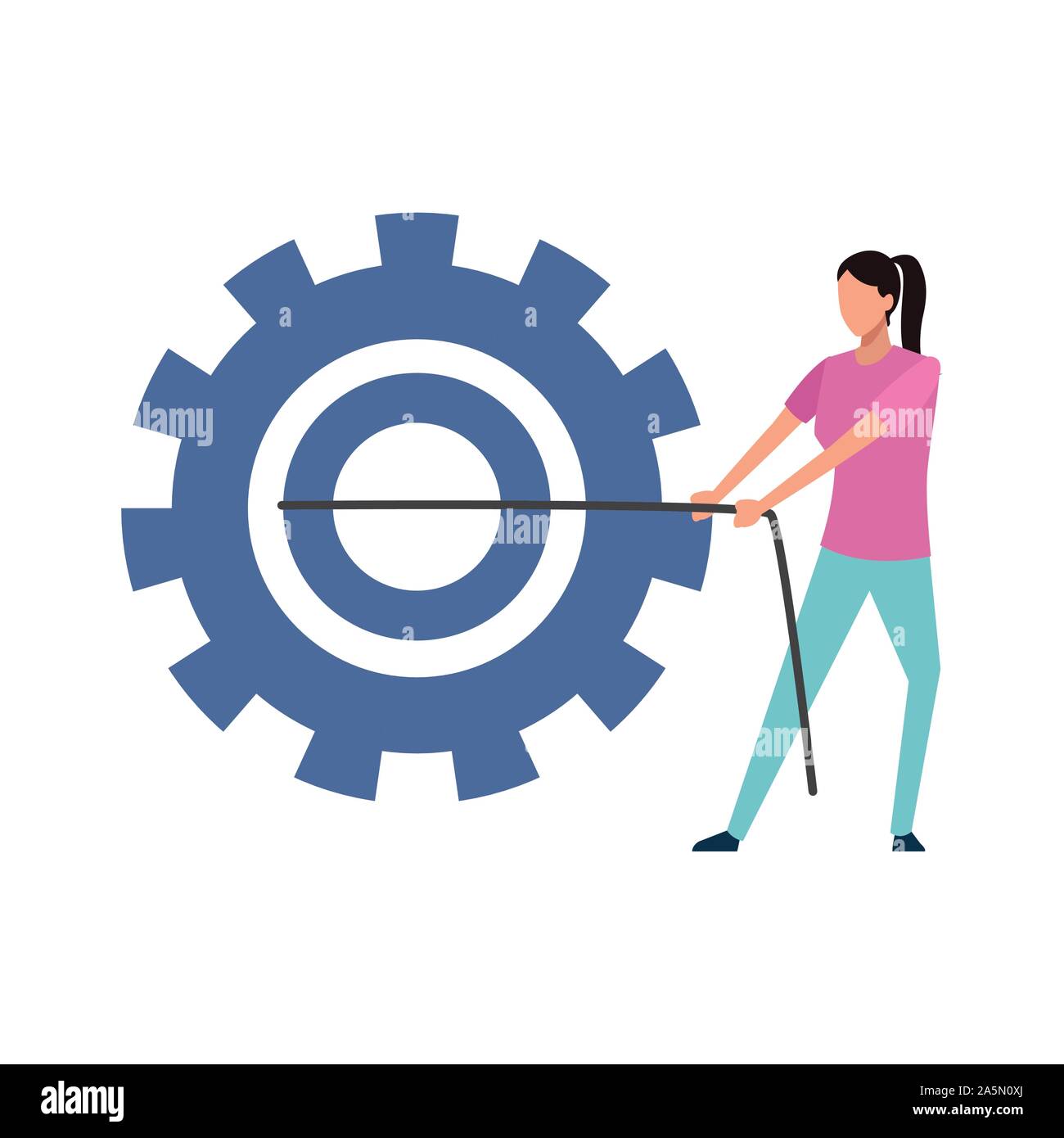 Female avatar gear hi-res stock photography and images - Alamy