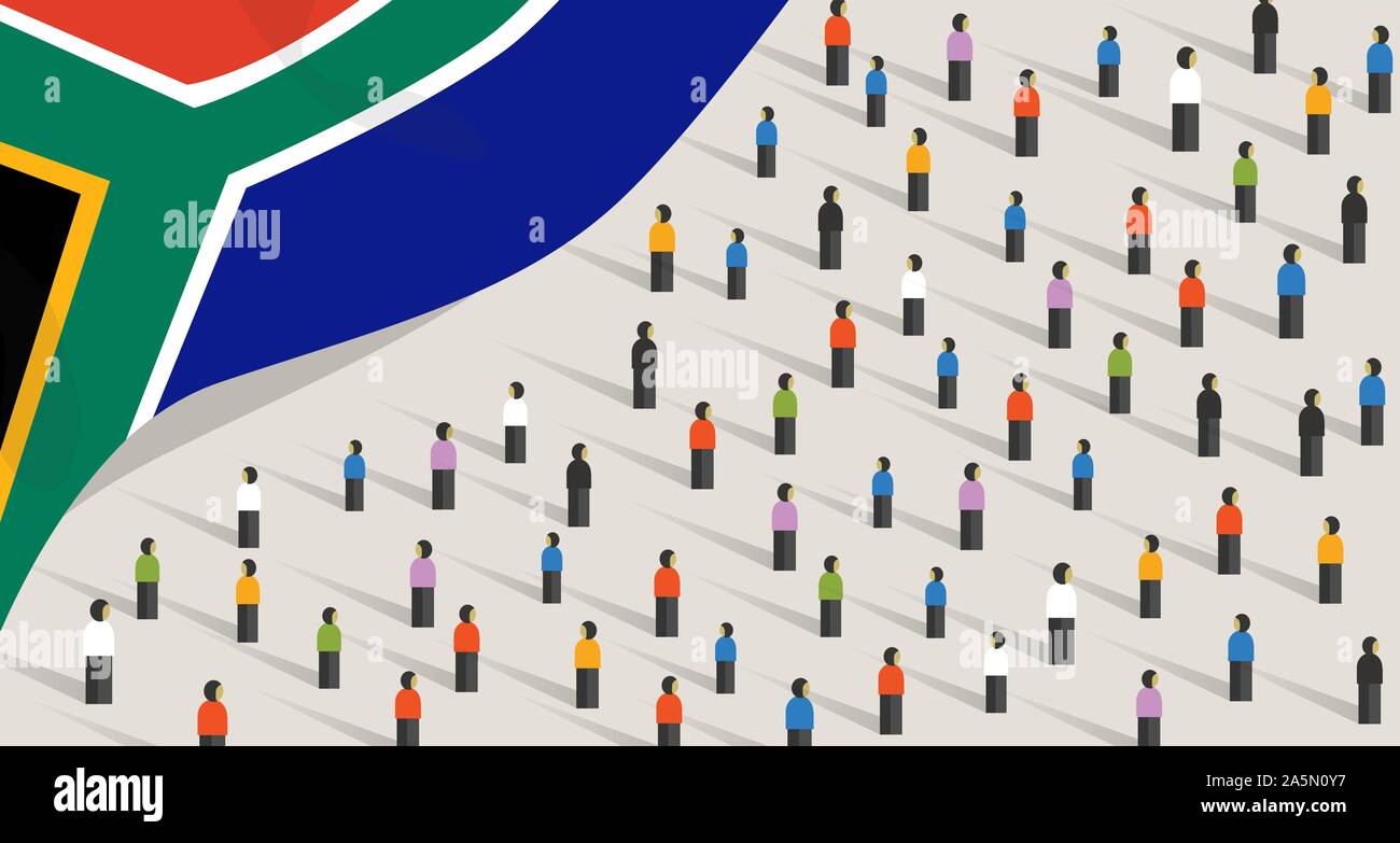 South African independence anniversary celebration and unity. People of ...