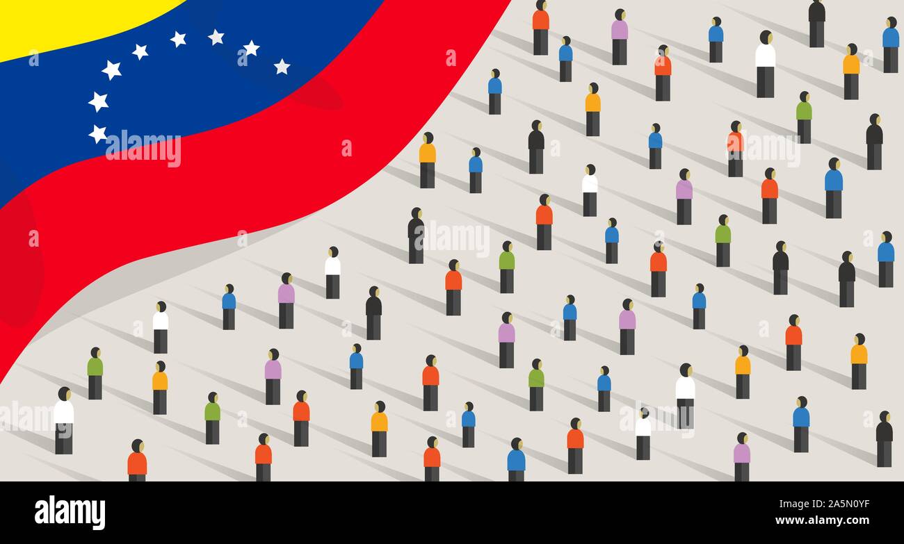 Venezuelan independence anniversary celebration and unity. People of ...