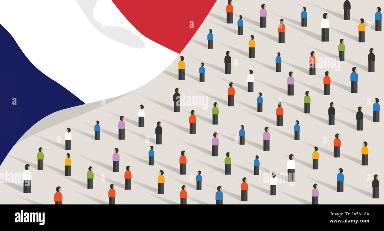 French independence anniversary celebration and unity. People of France ...