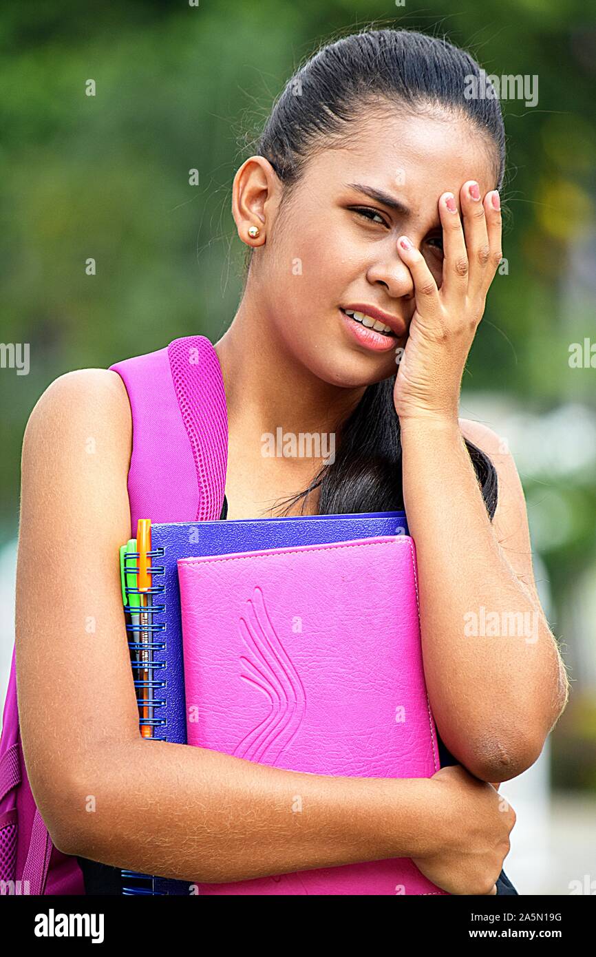 Girl Student Under Stress Stock Photo - Alamy