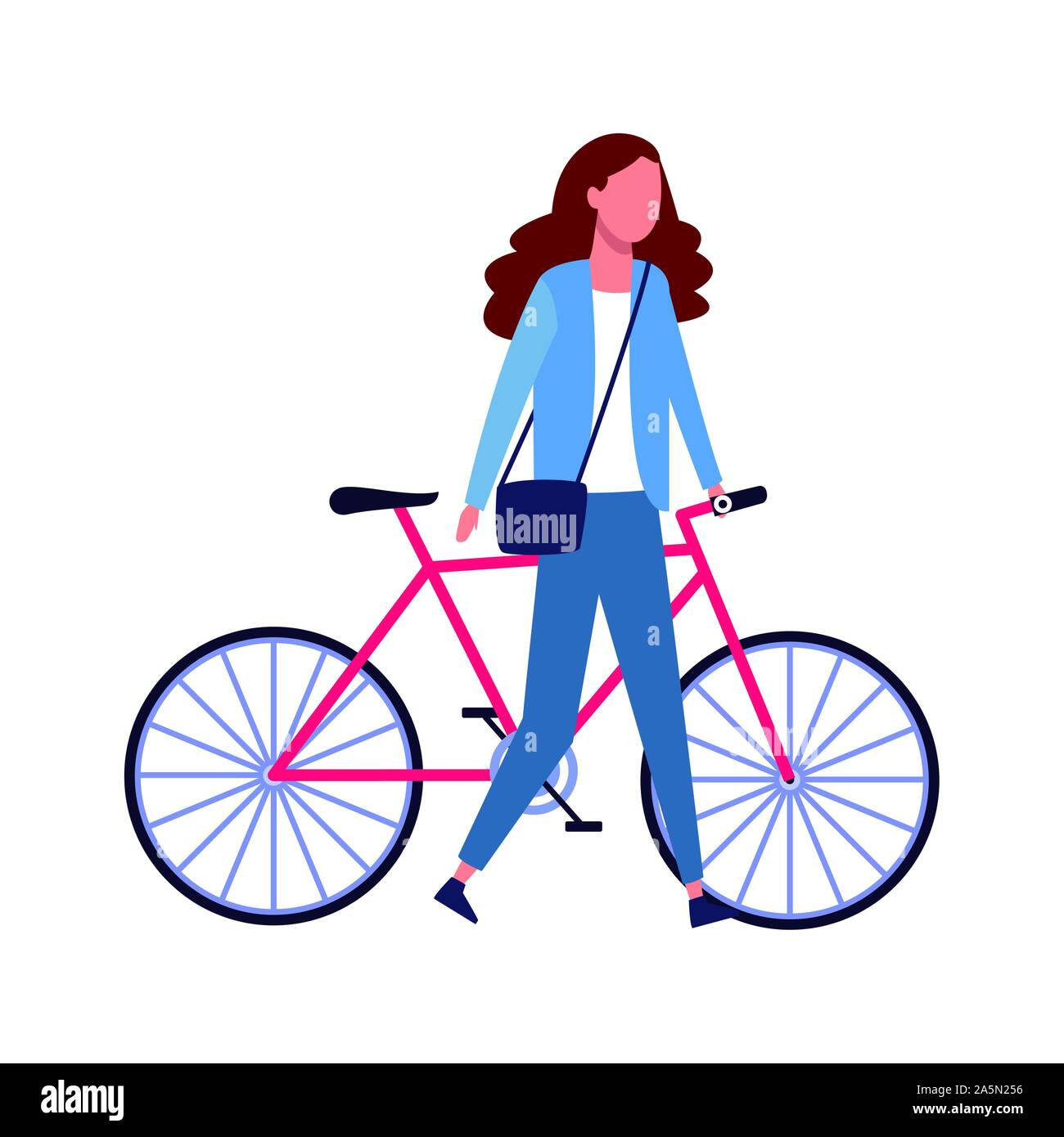 Casual beautiful young woman Stock Vector Images - Alamy