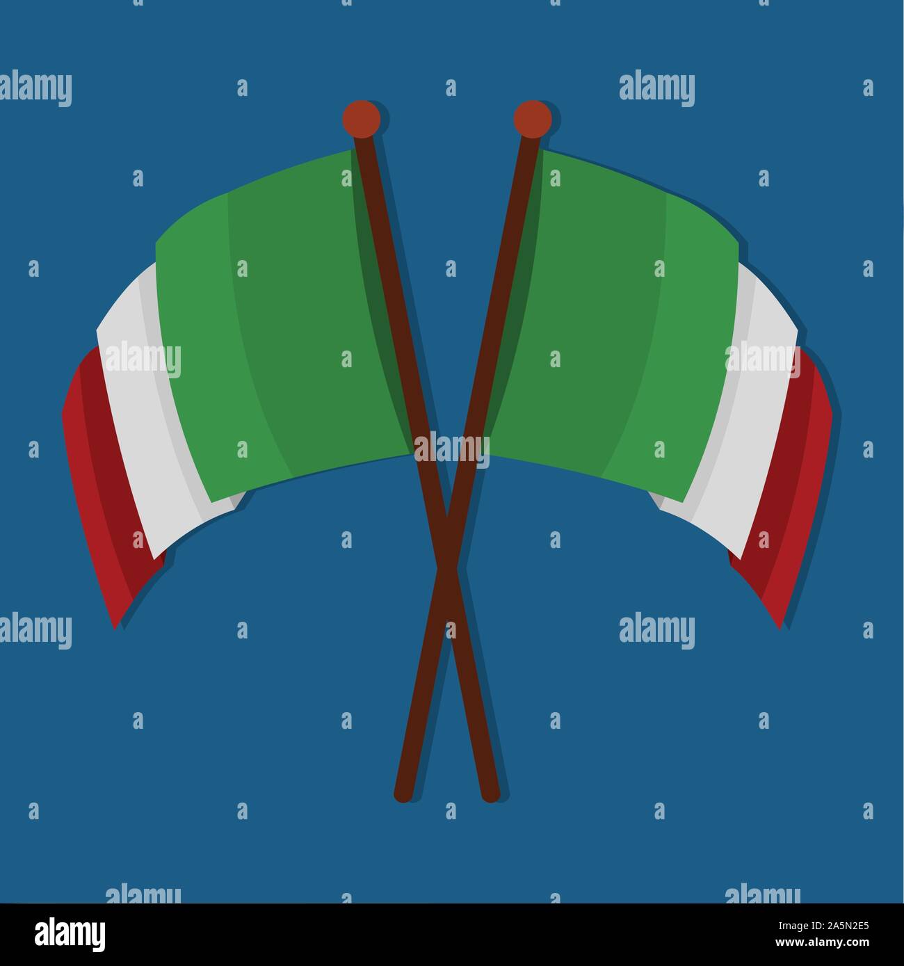 italy flags crossed vector symbol illustration Stock Vector Image & Art ...