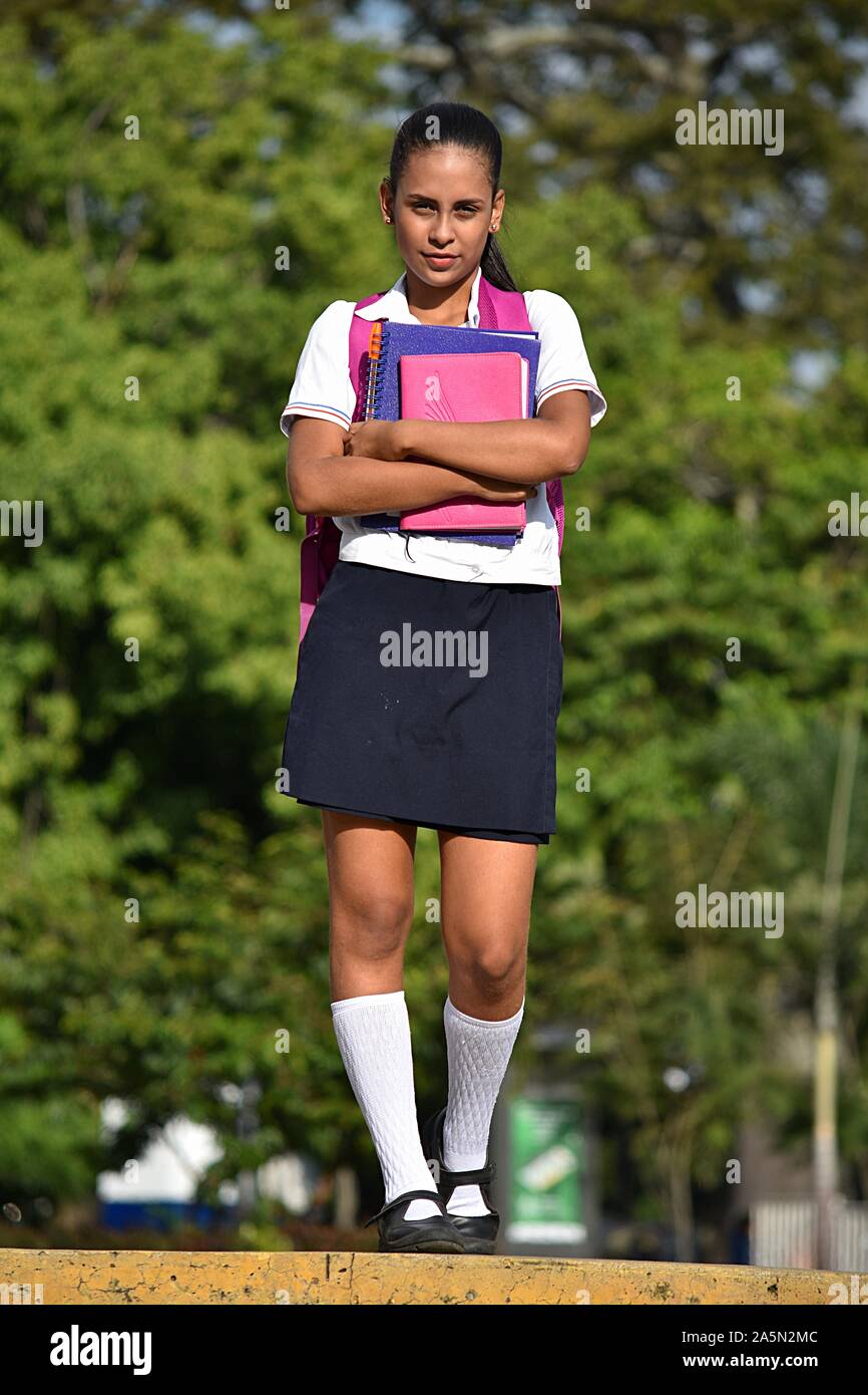 Standing Student Teenager Stock Photo - Alamy