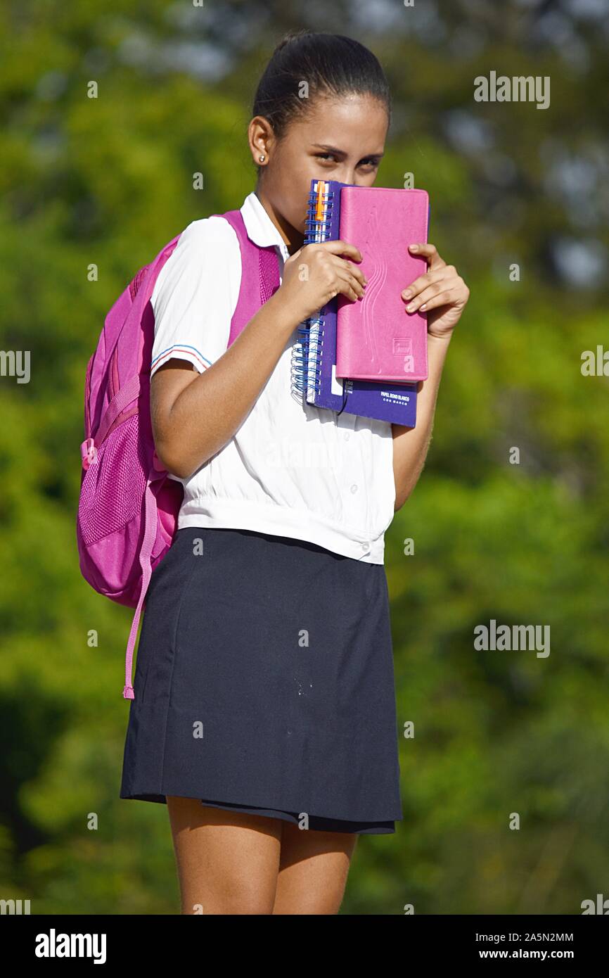Fearful Female Student Stock Photo - Alamy