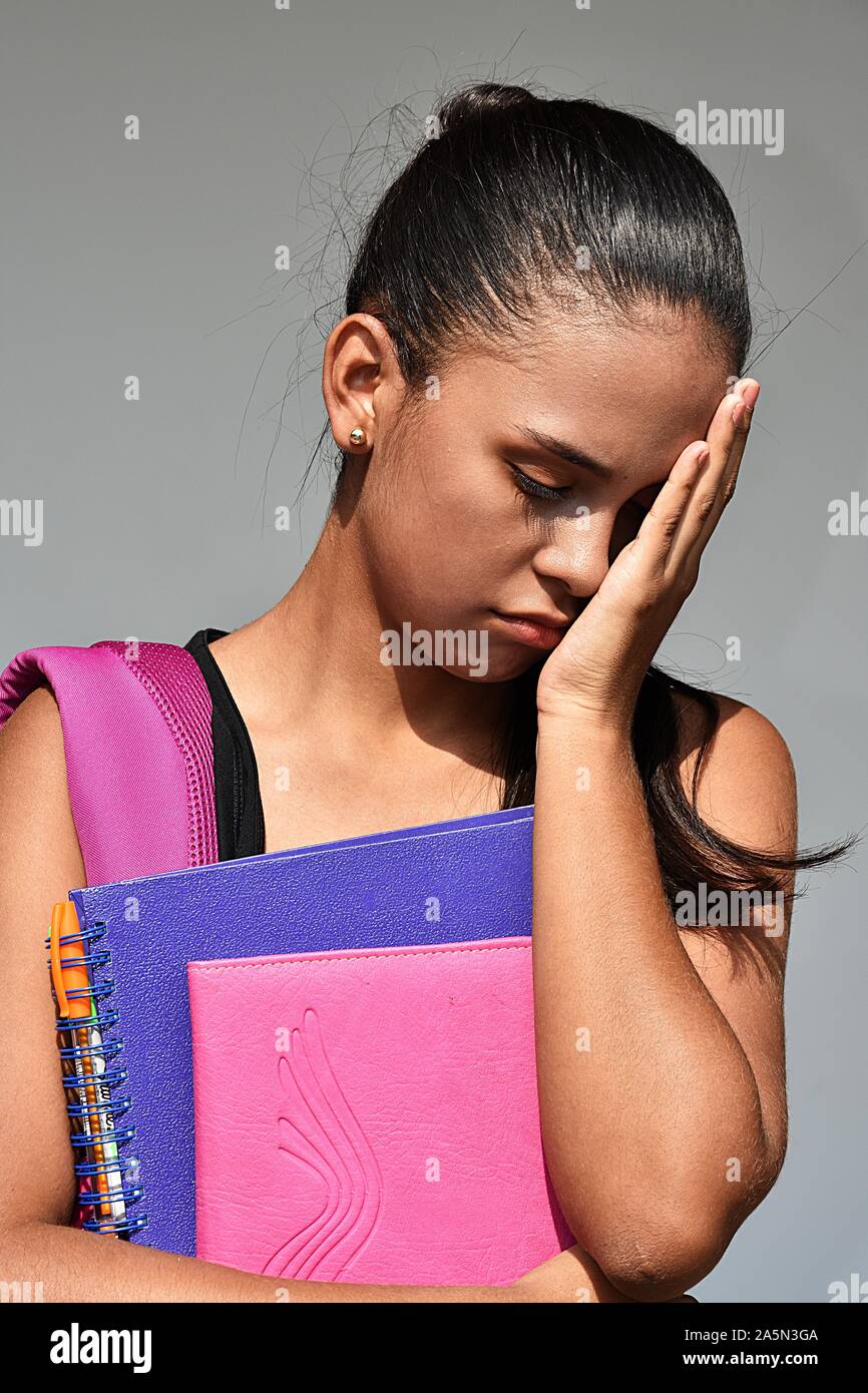 Female Student And Sadness Stock Photo - Alamy