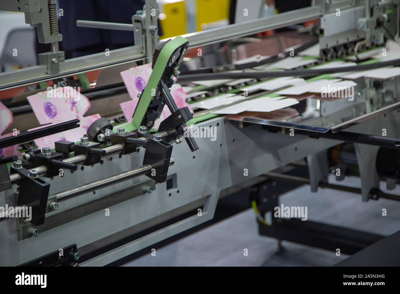 Packaging printing machine from printing to finishing Stock Photo - Alamy