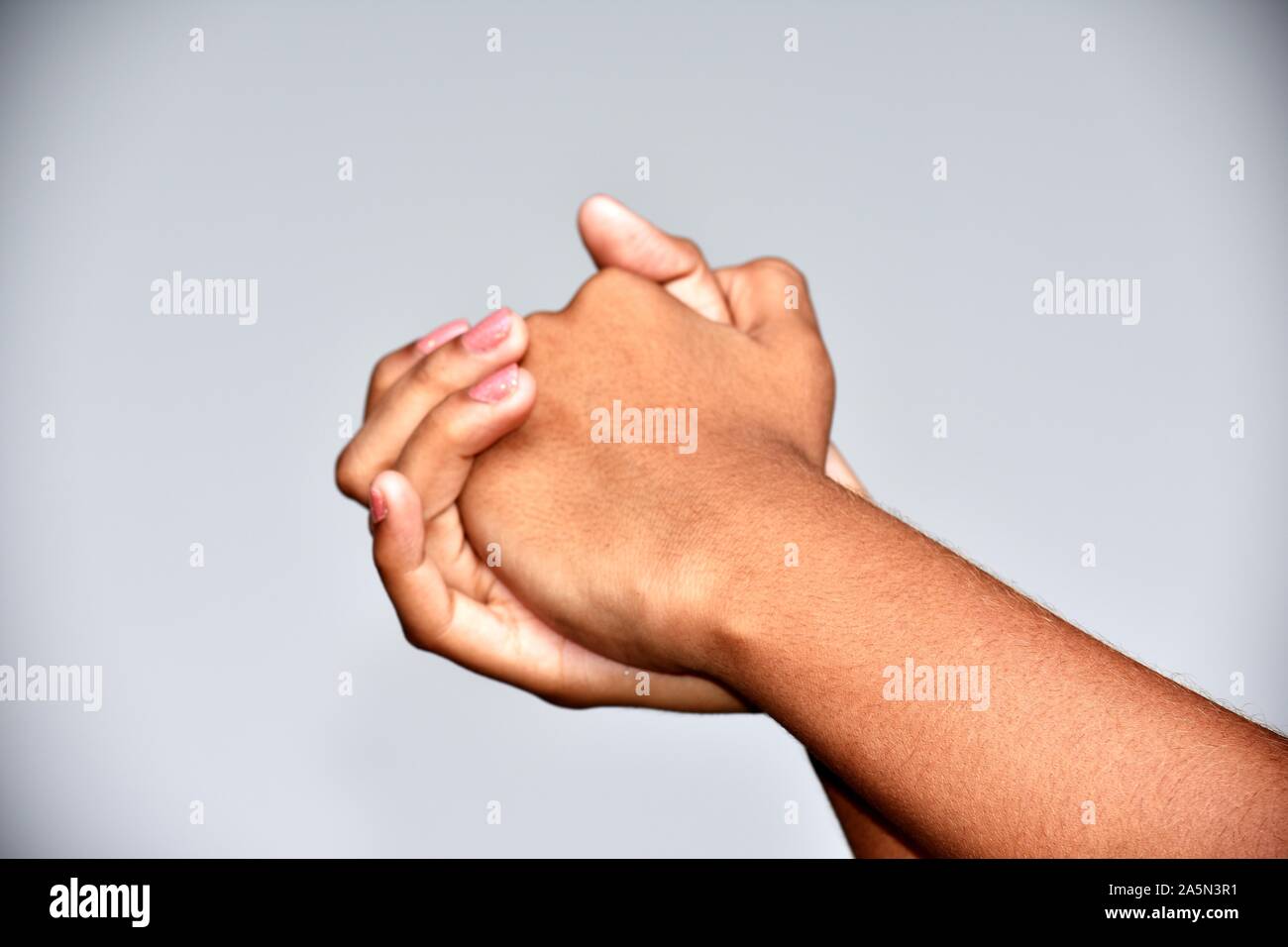 Teen Girl Hand Clapping Stock Photo - Alamy