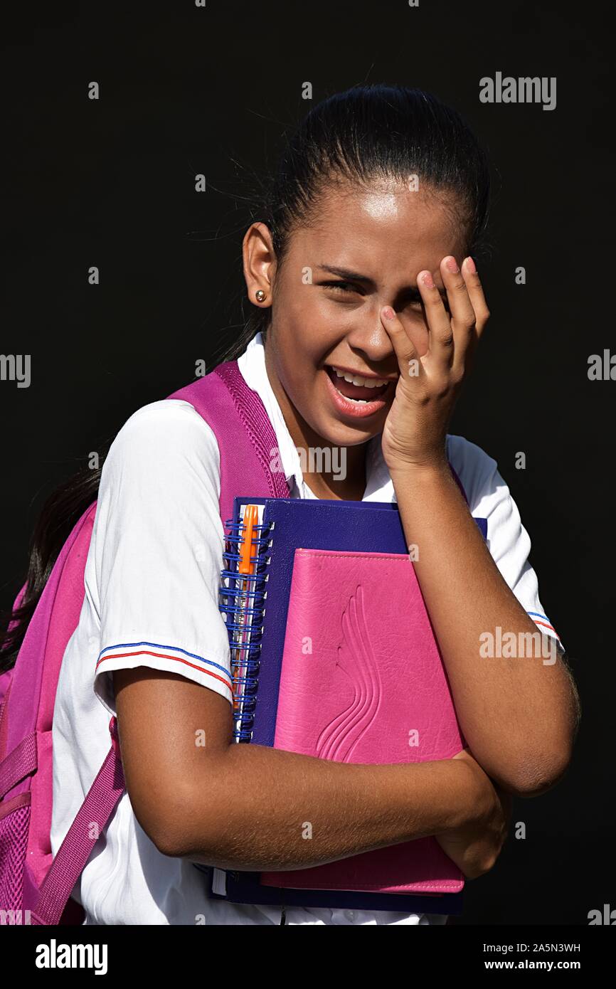 Stressed Female Student Stock Photo - Alamy
