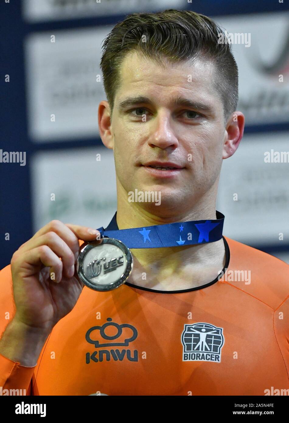 Theo Bos (NED) silver at the Men s 1km Time Trail, during the UEC Track ...