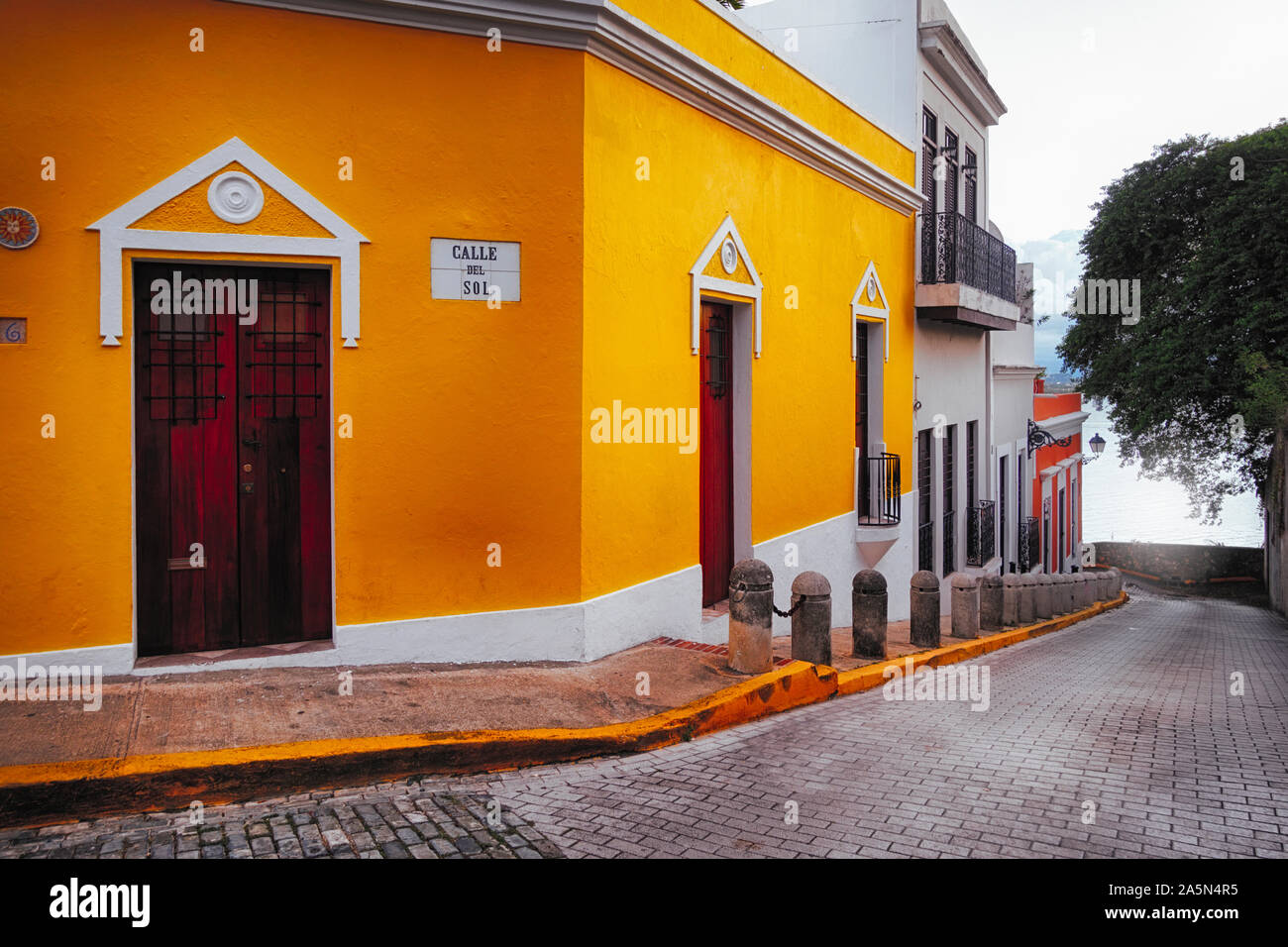 Colorful Spanish Style Historic Buildings in Old San Juan, Puerto Rico ...