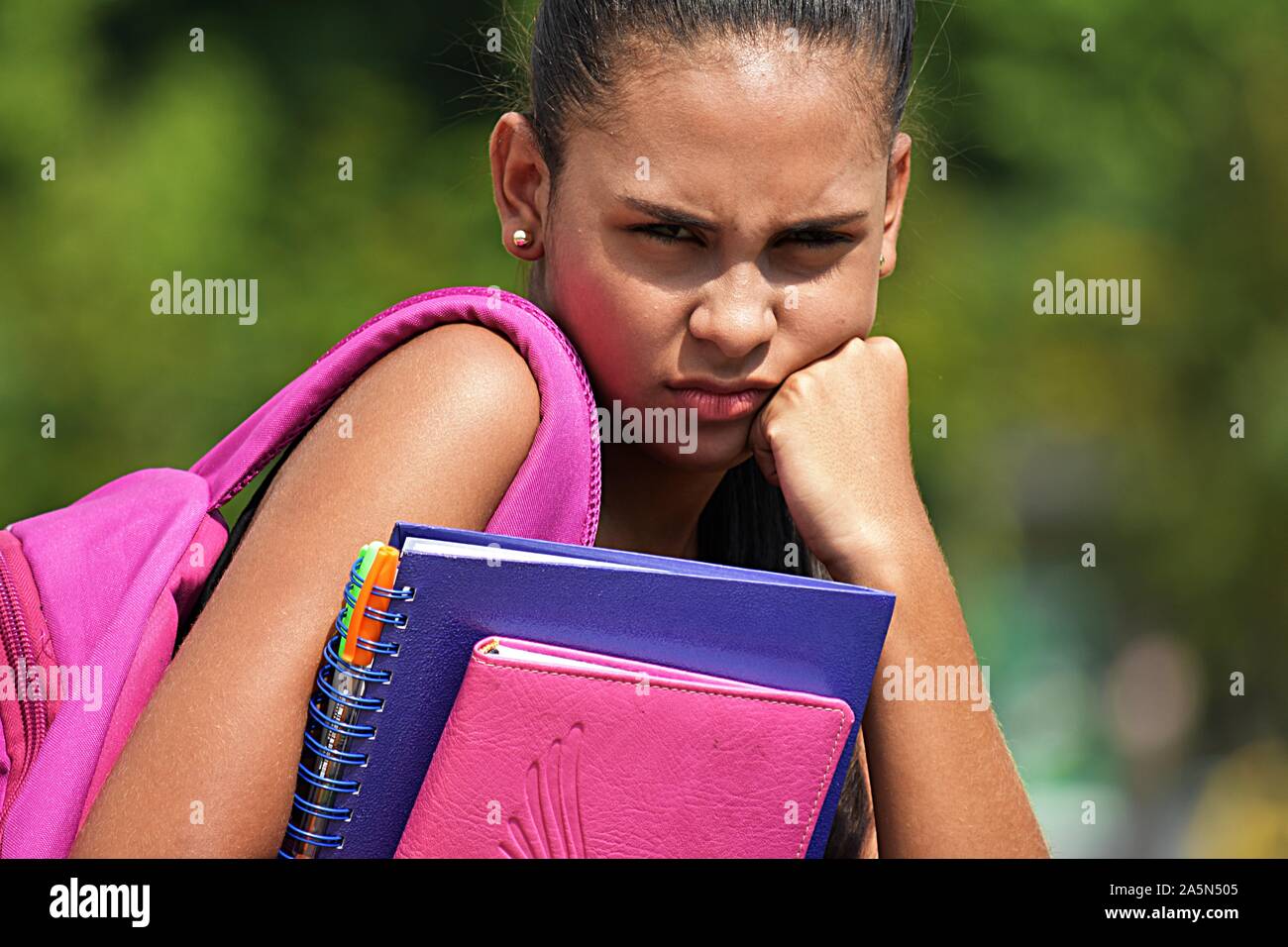 Sad Teen Female Student Stock Photo - Alamy