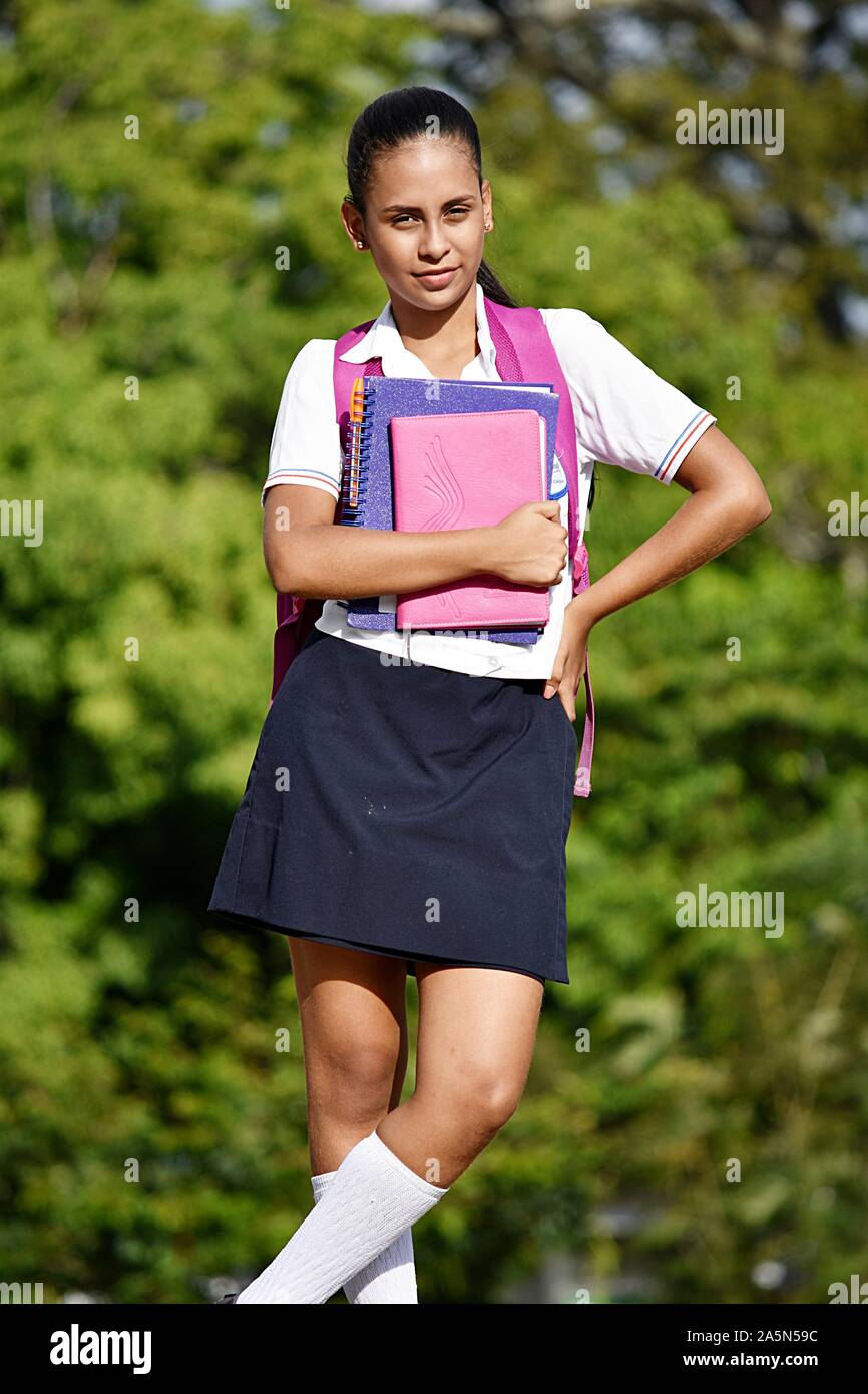 Posing school girl hi-res stock photography and images - Alamy