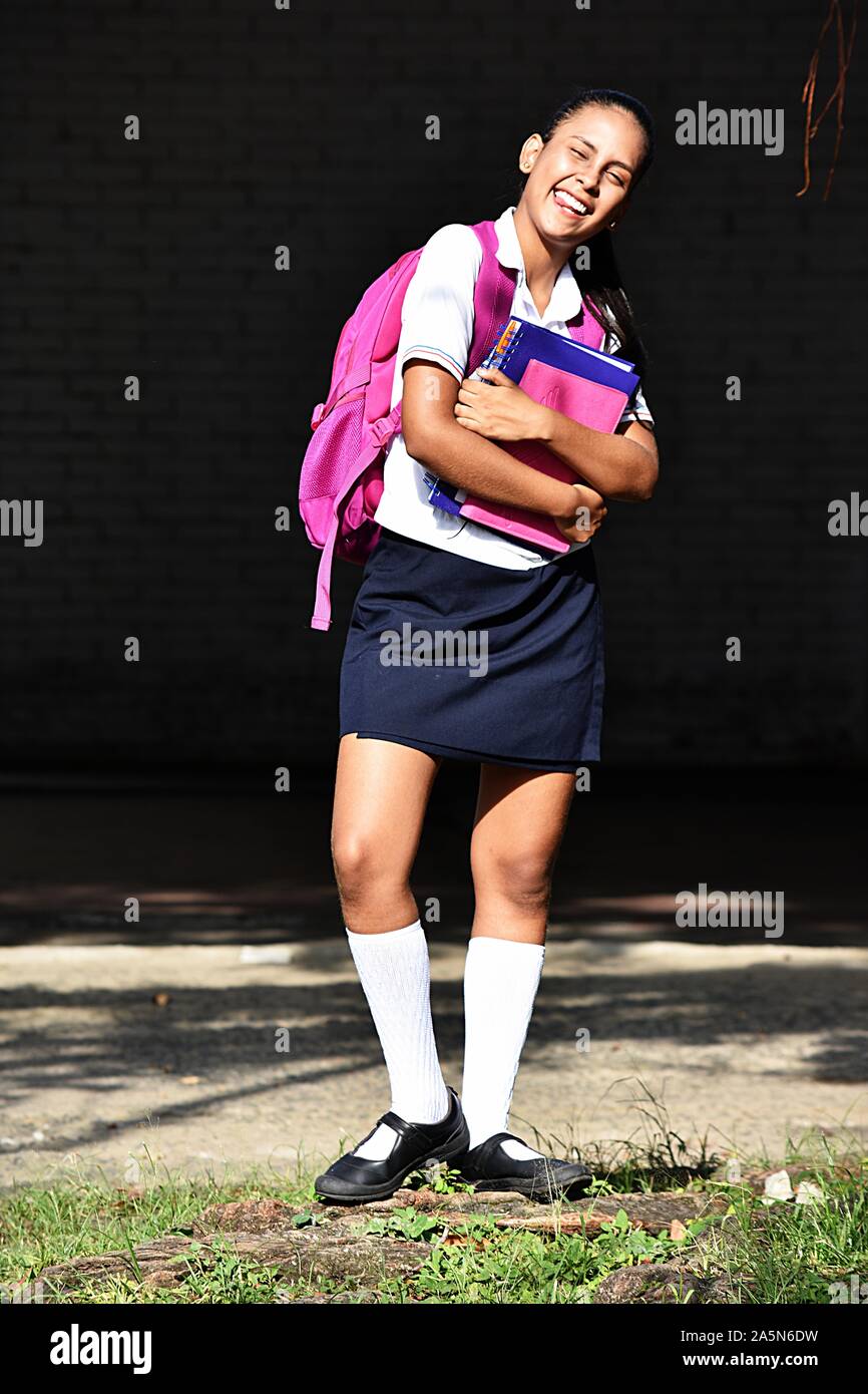 Standing Prep Female Student Stock Photo - Alamy