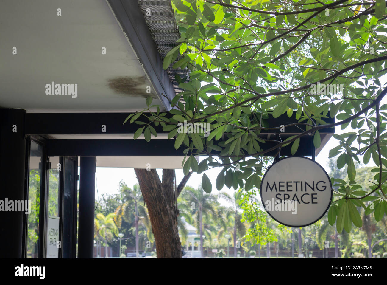 Meeting room sign direction in the resort, stock photo Stock Photo - Alamy