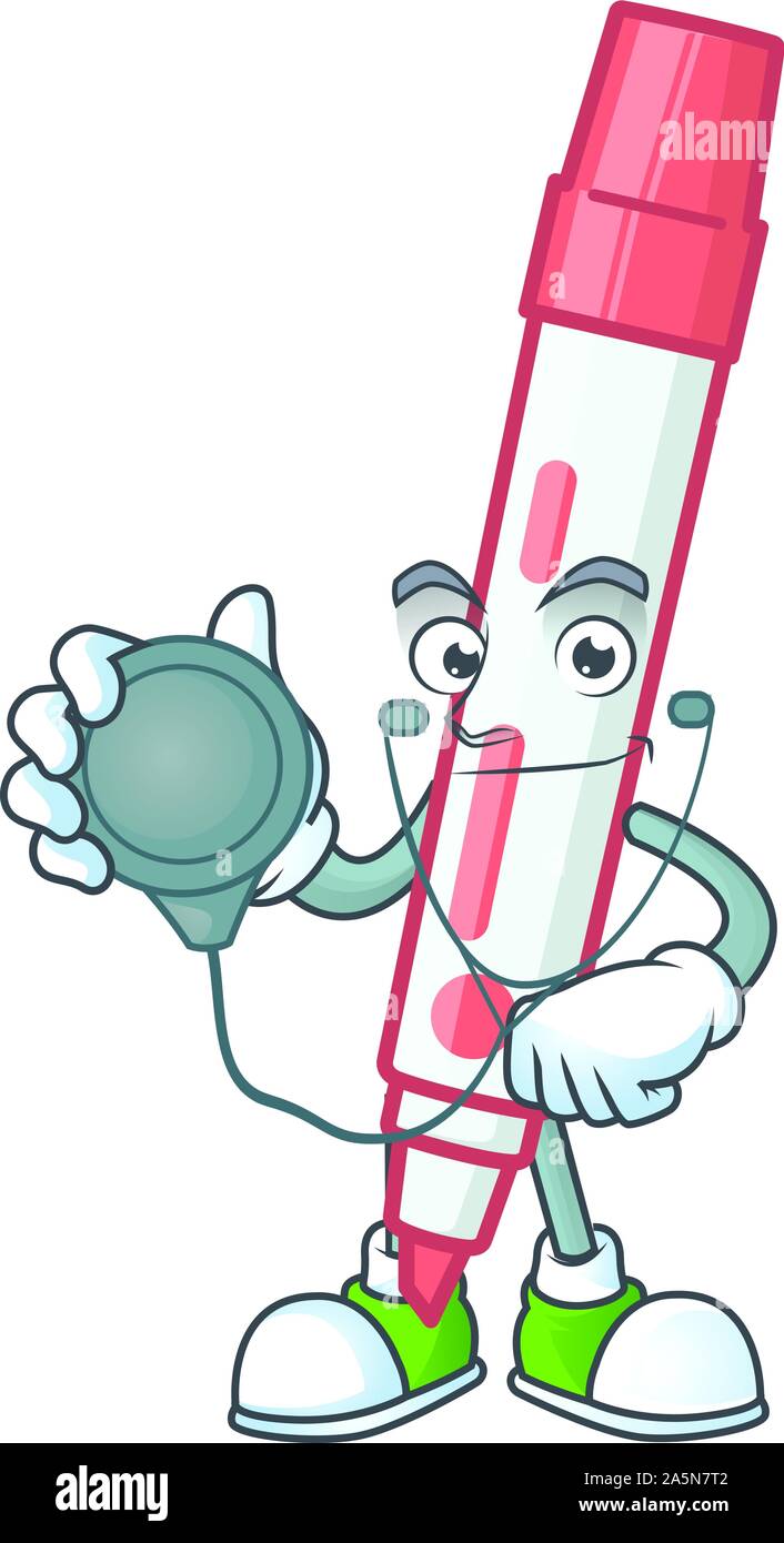 Doctor red white board marker in cartoon Stock Vector Image & Art - Alamy