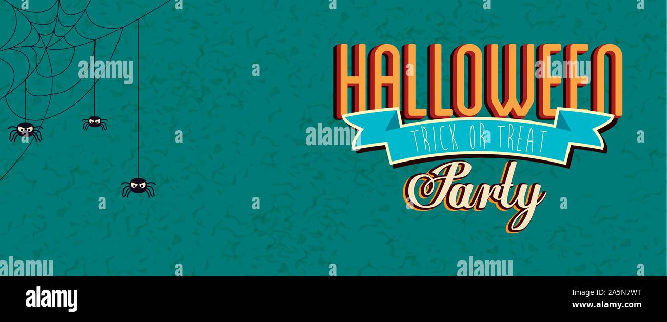 poster of party halloween with spiders Stock Vector Image & Art - Alamy