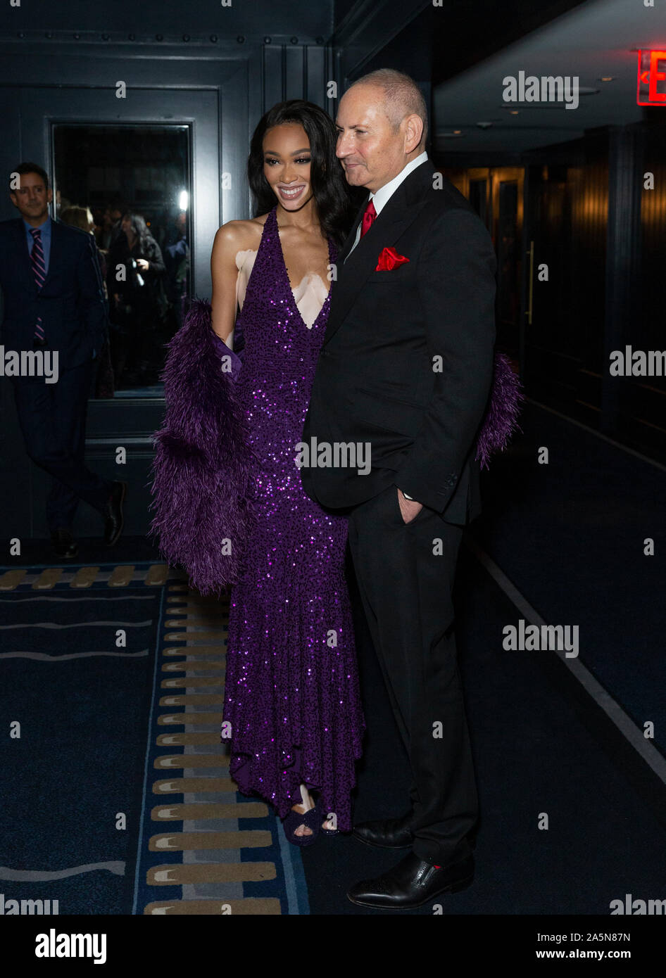 New York, NY - October 21, 2019: Winnie Harlow and John Demsey attend ...