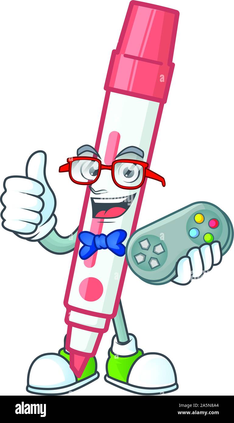 Gamer red white board marker the character Stock Vector Image & Art - Alamy