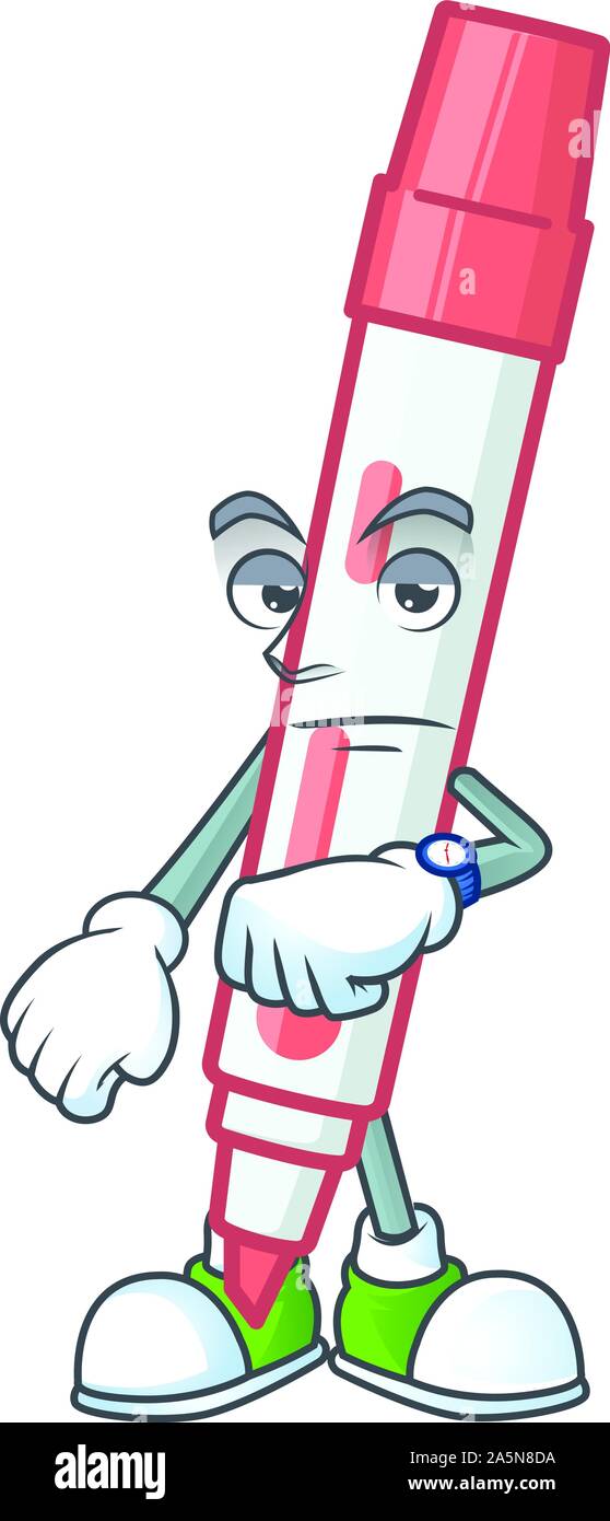 Waiting red white board marker on white background Stock Vector Image ...