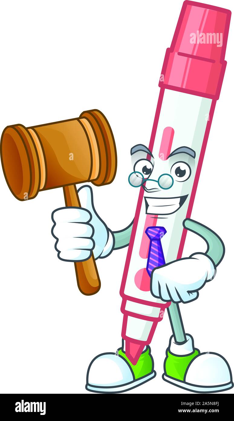 Judge red white board marker on white background Stock Vector Image ...