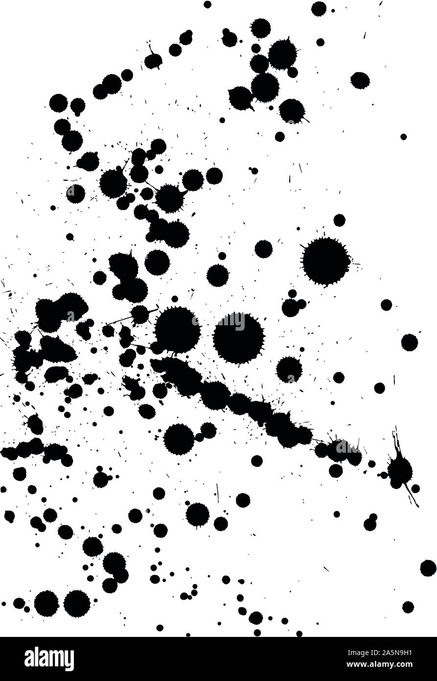 Ink splash paint splatter blur Black and White Stock Photos & Images ...