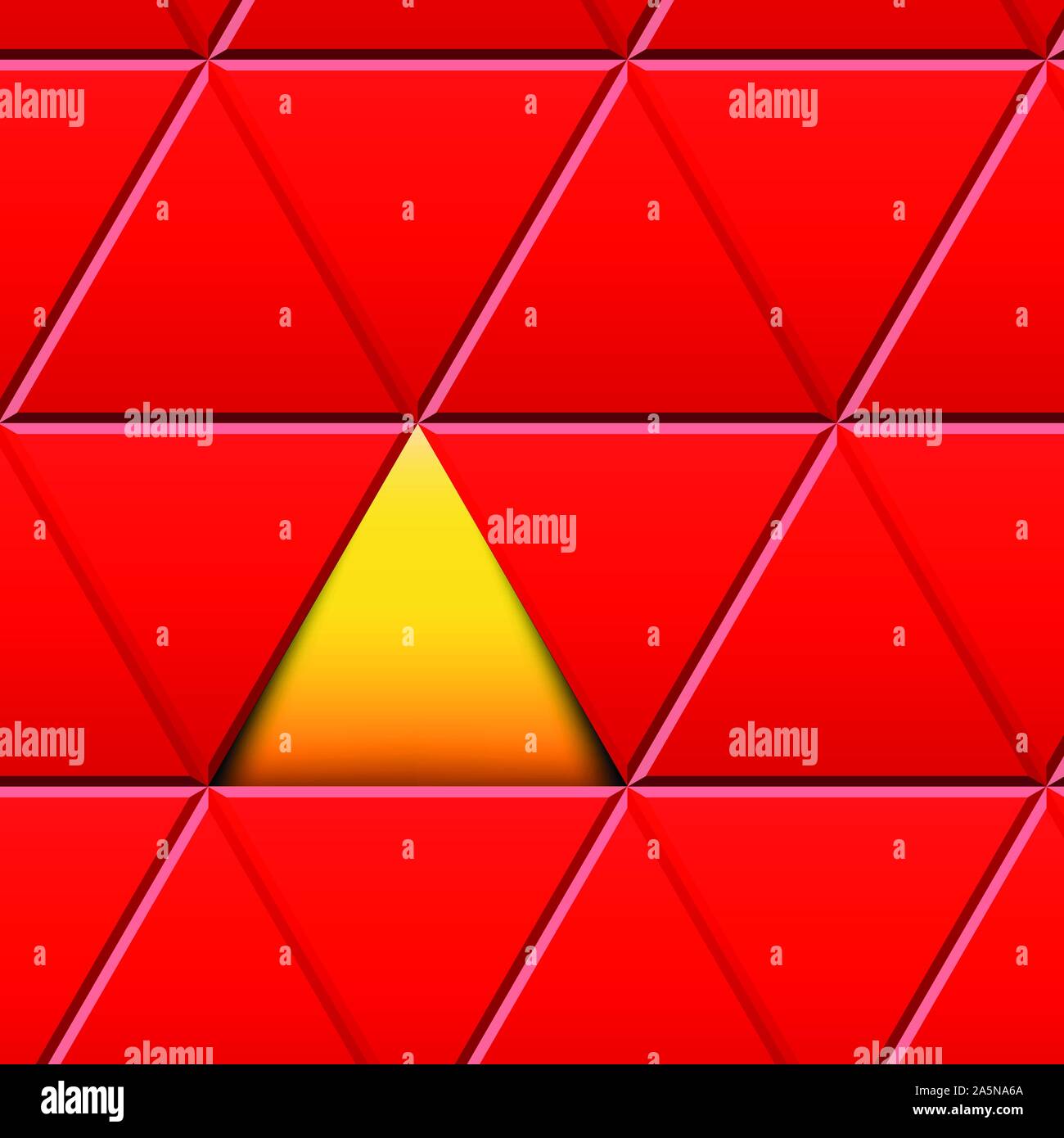 Abstract red triangular pattern with yellow sign Stock Vector Image ...