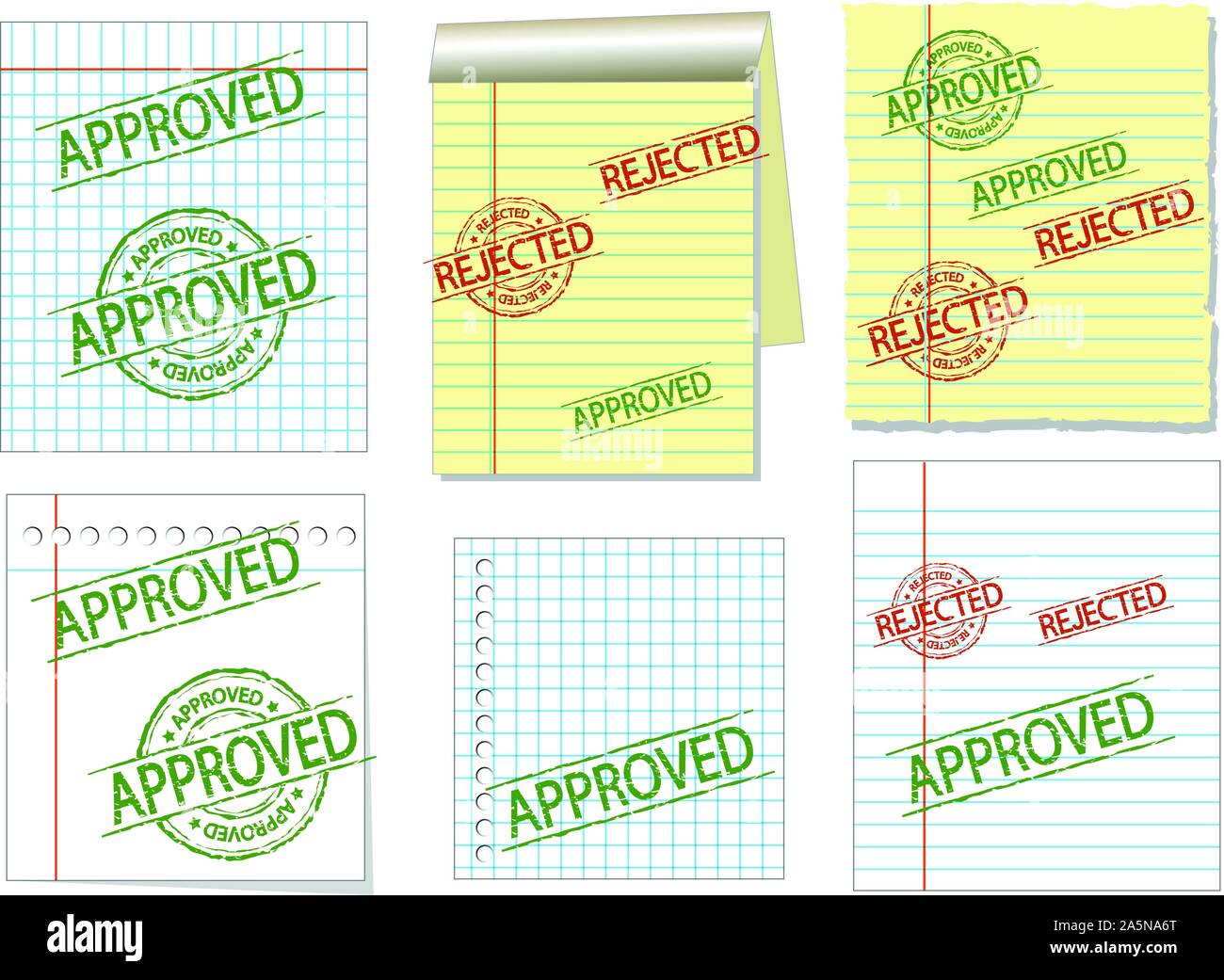 Approve reject on white paper Cut Out Stock Images & Pictures - Alamy