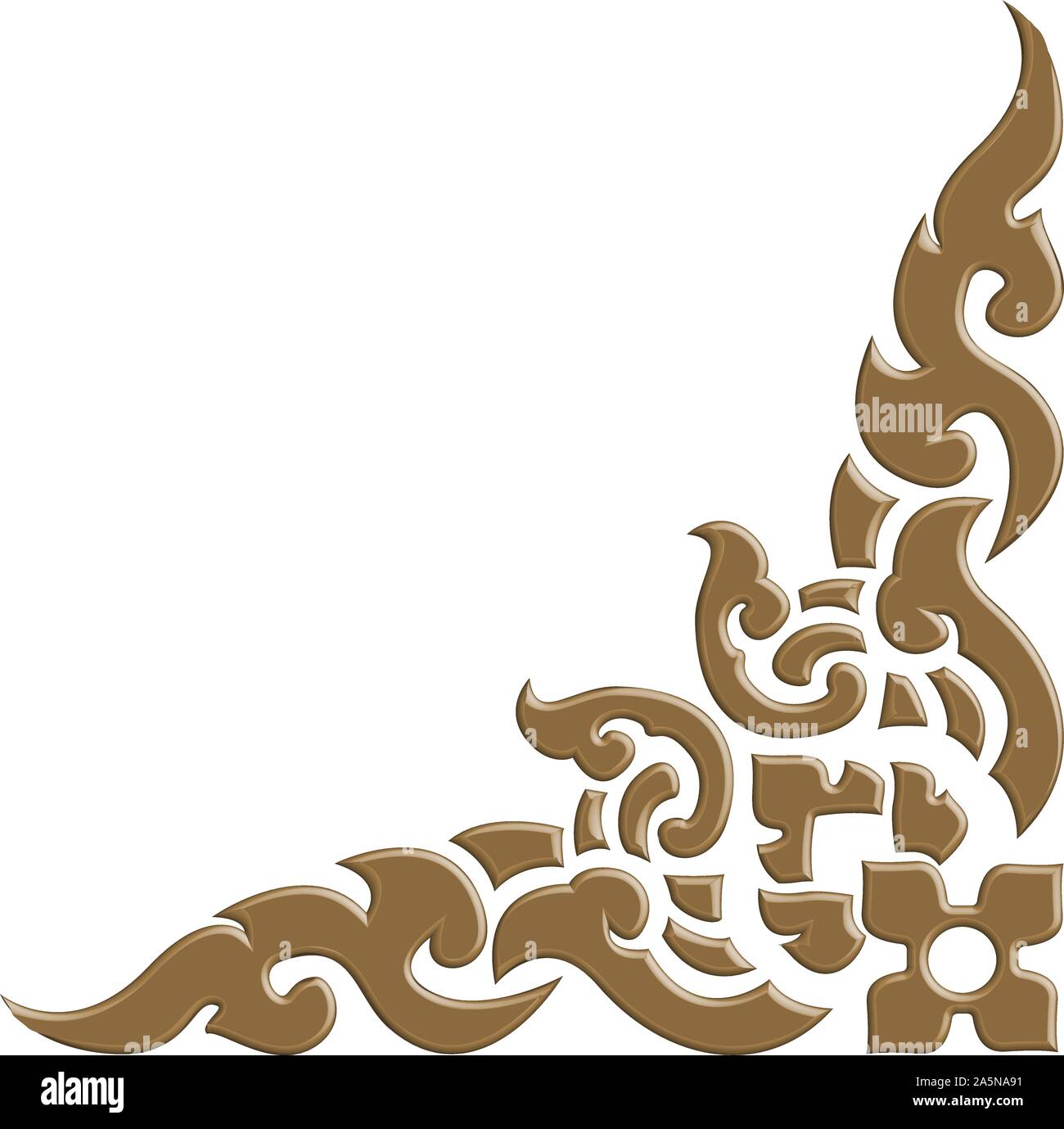 3D wooden carve of Thai pattern Stock Vector Image & Art - Alamy