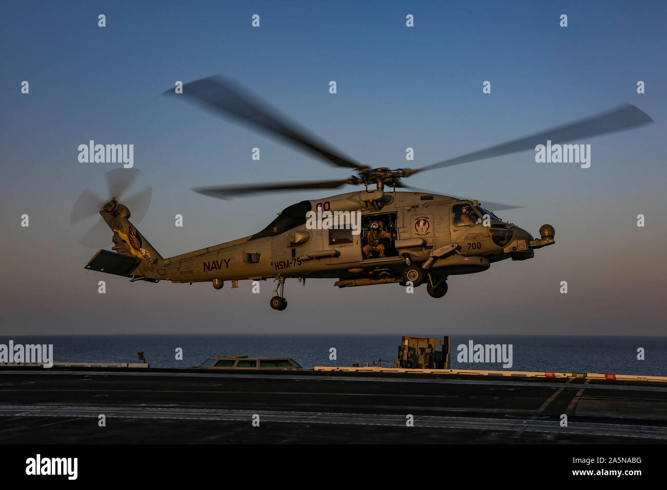 191019-N-NF912-1293 ARABIAN SEA (Oct. 19, 2019) An MH-60R Sea Hawk ...