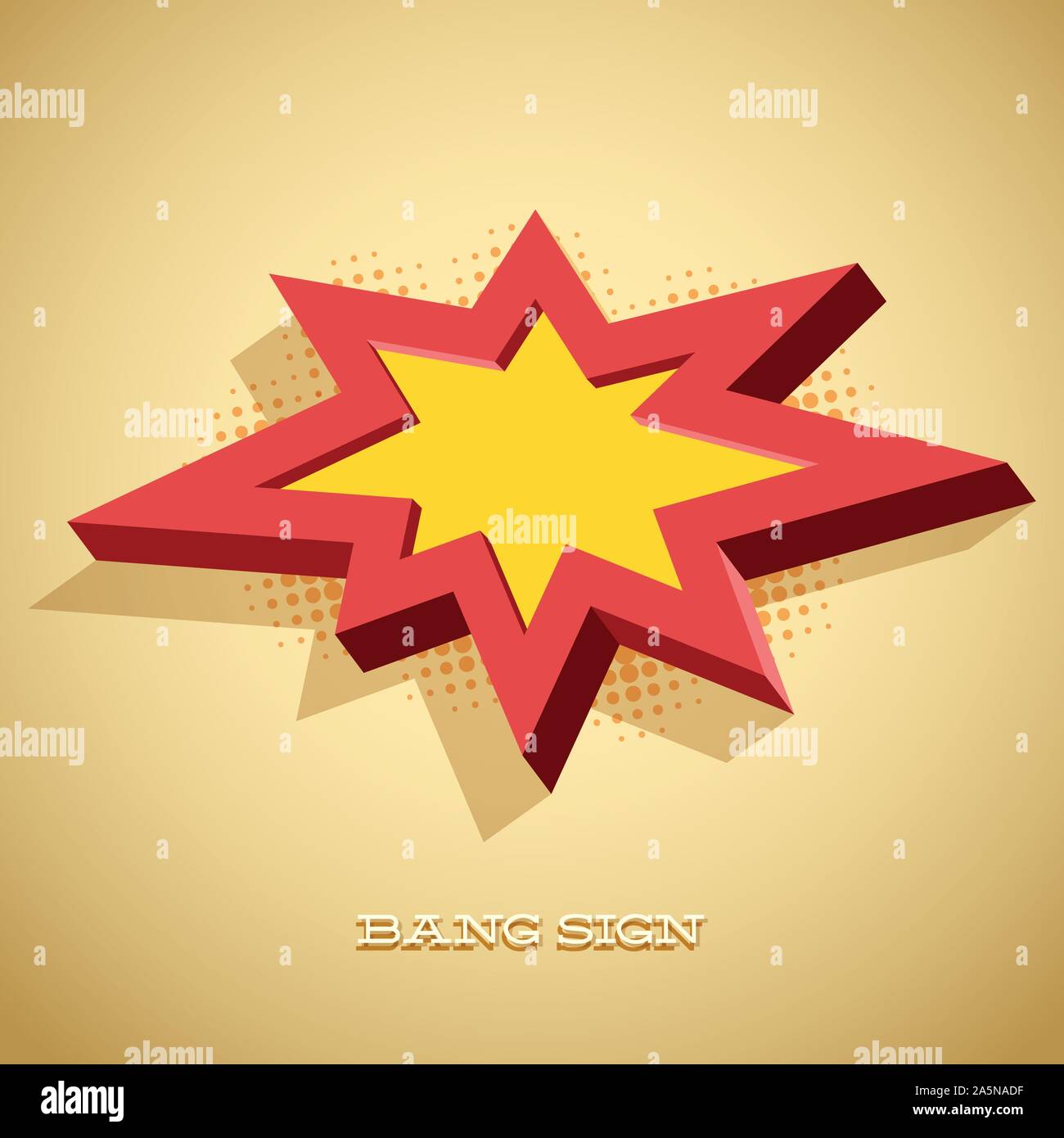 Retro card with explosion sign Stock Vector Image & Art - Alamy