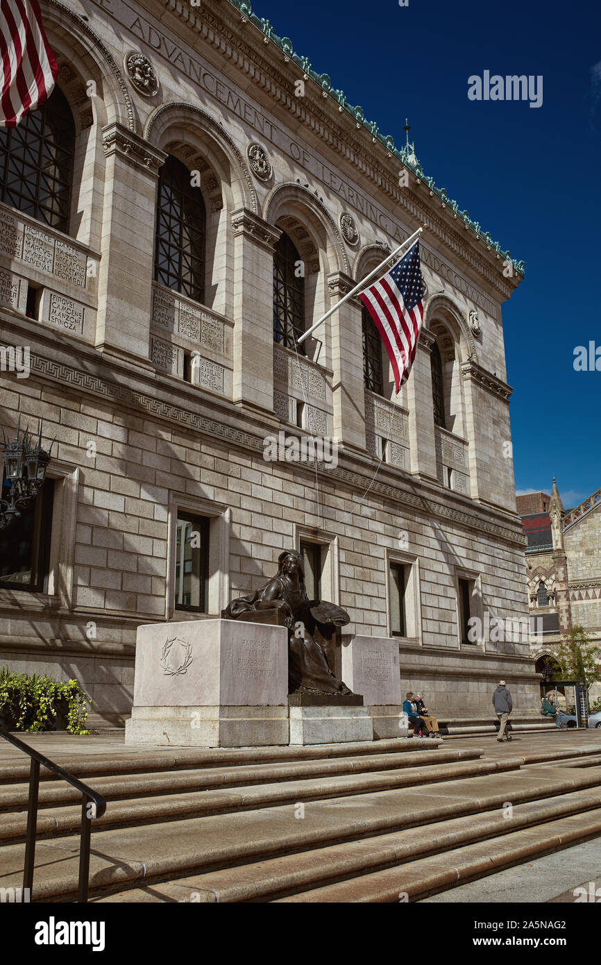 Boston public library facade hi-res stock photography and images - Alamy