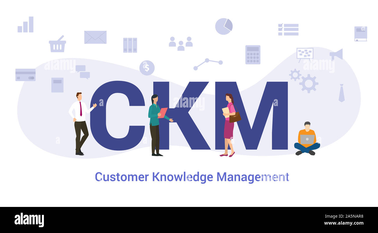 ckm customer knowledge management concept with big word or text and ...