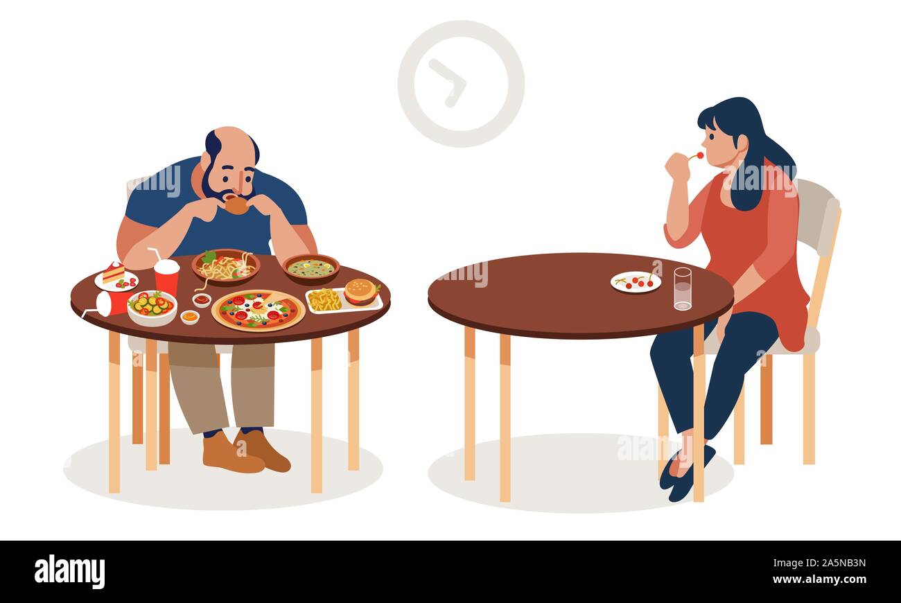 Unhealthy meals Stock Vector Images - Alamy