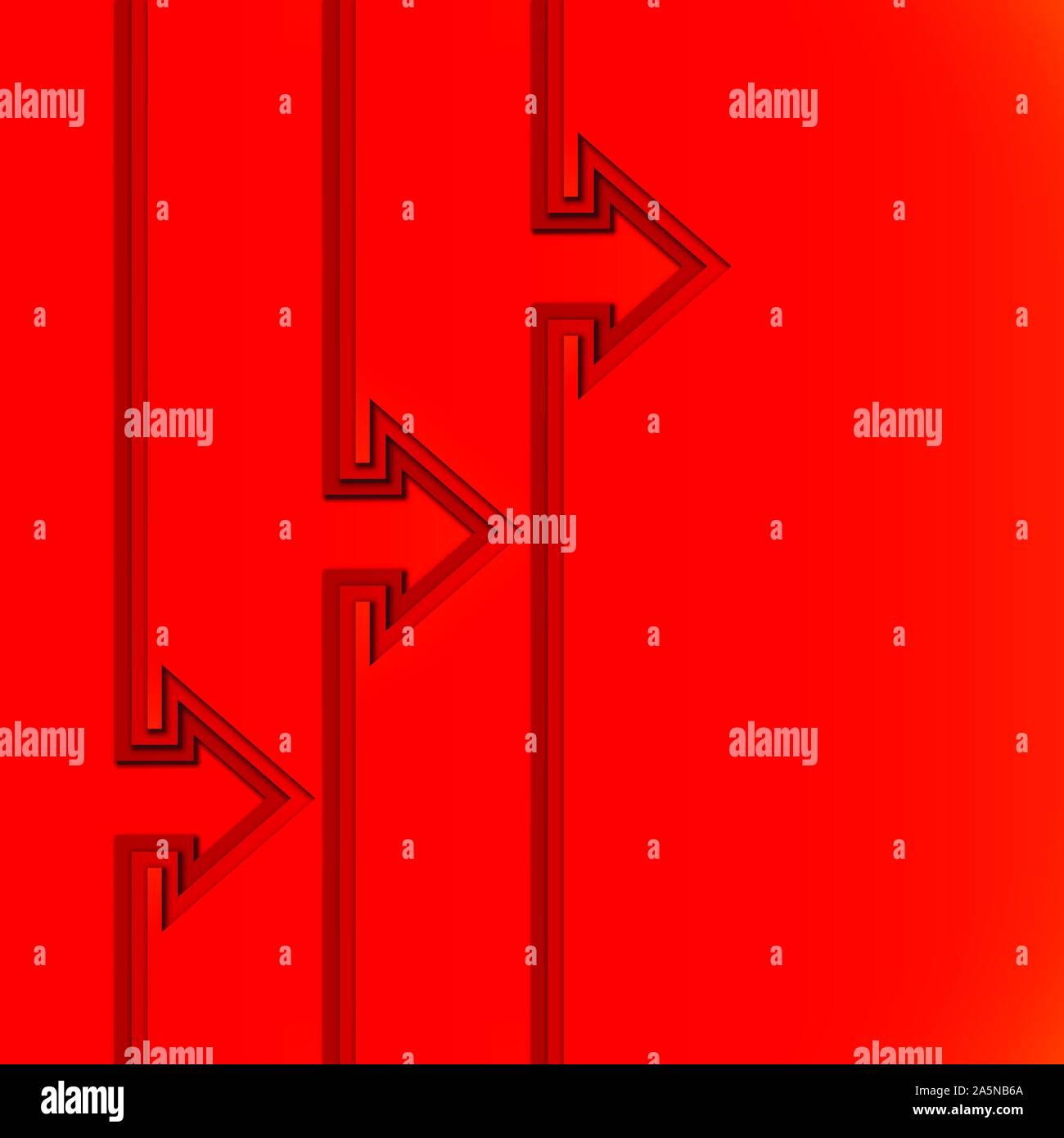 Colorful rising arrows with red cut paper layers Stock Vector Image ...