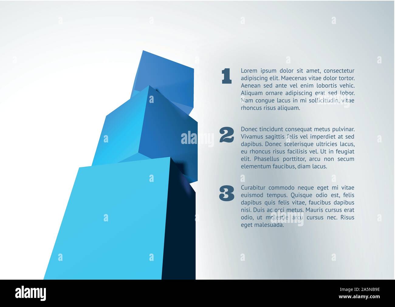 Infographic with blue 3D cube pyramid Stock Vector Image & Art - Alamy