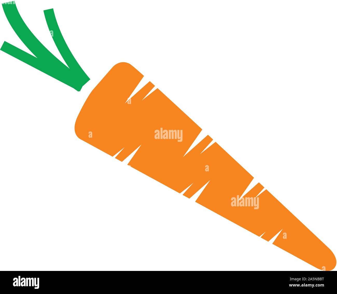 carrot sign icon, orange vector, illustration Stock Vector Image & Art ...