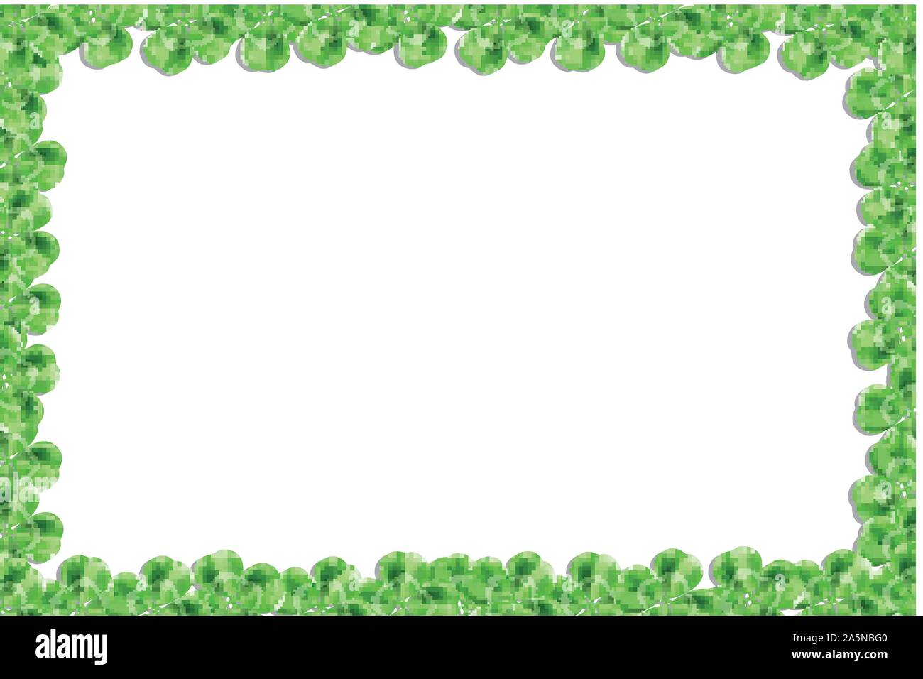 green cloverleaf vector frame Stock Vector Image & Art - Alamy
