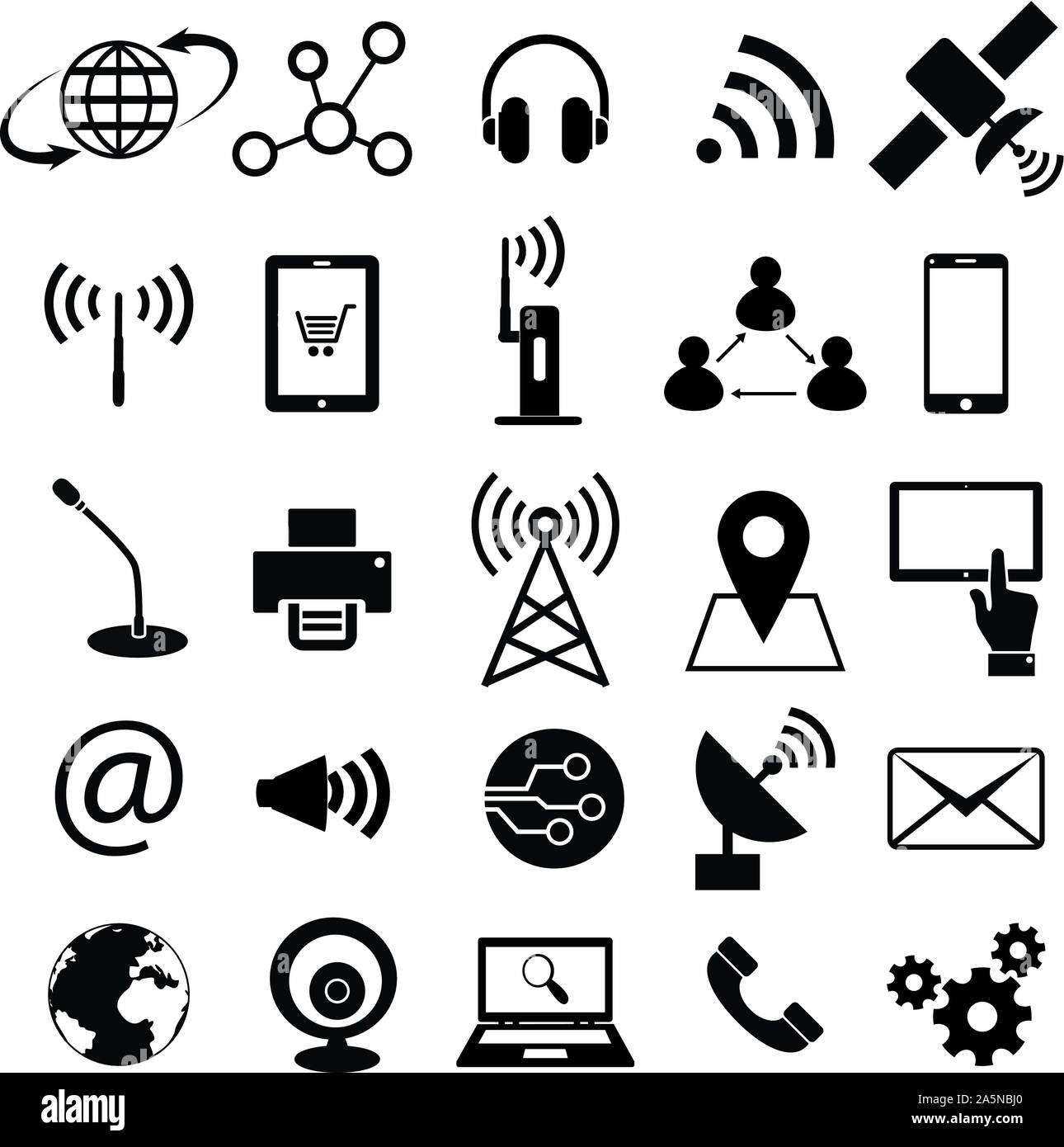 communication technology icon set, vector Stock Vector Image & Art - Alamy