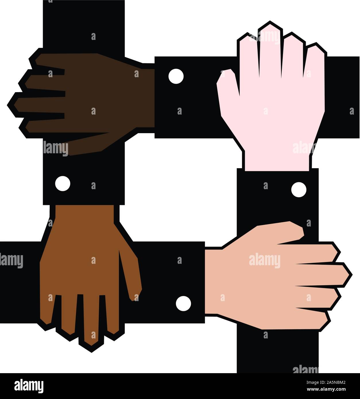 Friendship collaboration Stock Vector Images - Alamy