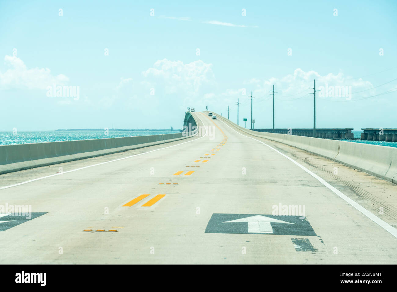 Road to Key West over Caribbean Blue Water Stock Photo - Alamy