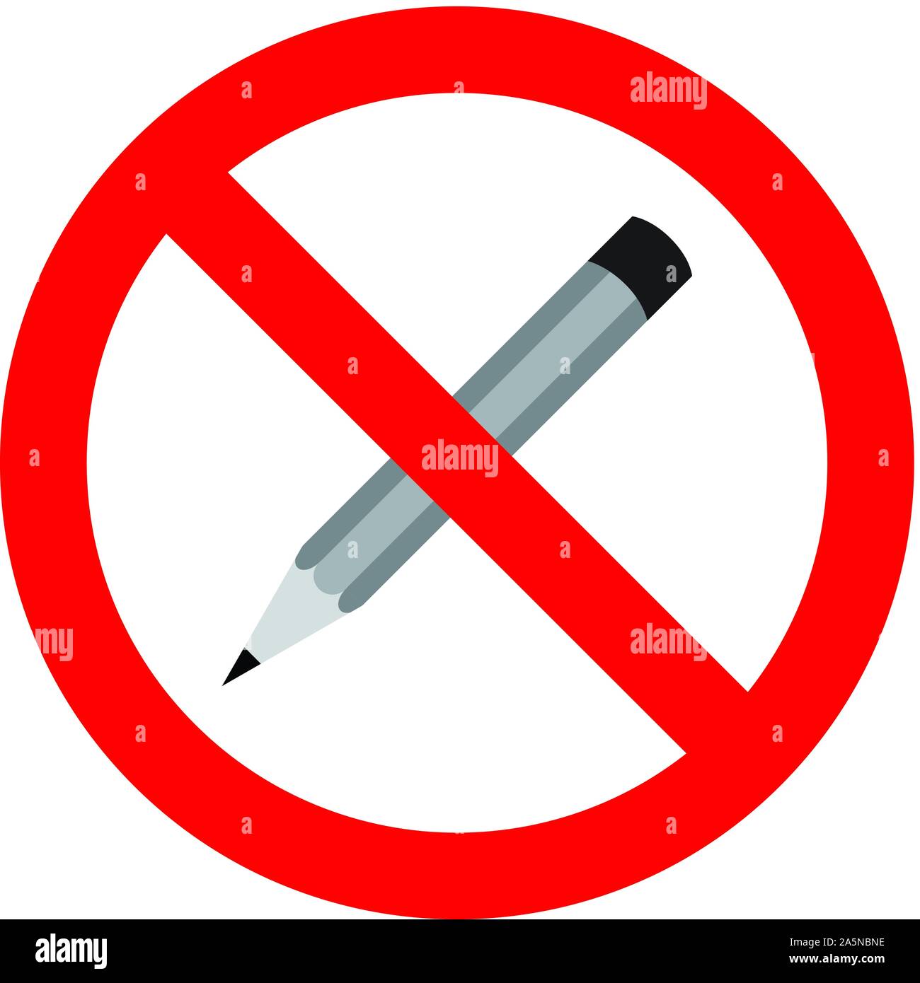 do not write sign, no pencil, vector illustration Stock Vector Image ...