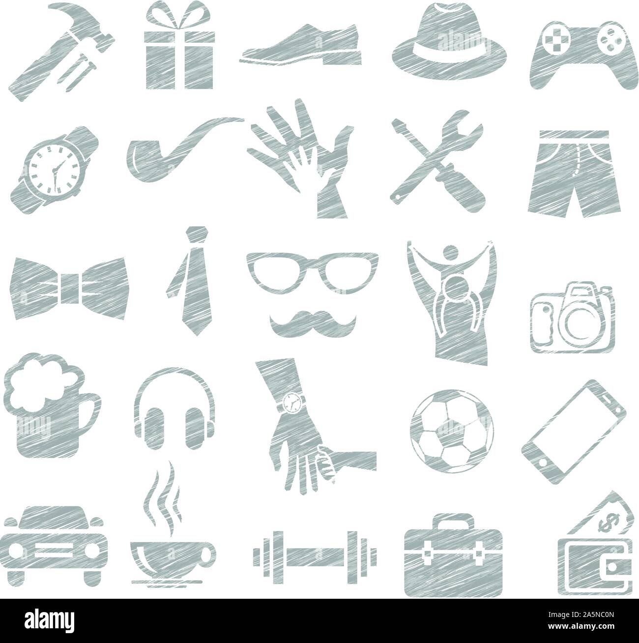 drawing sketch accessory uses of father, father day concept, vector ...