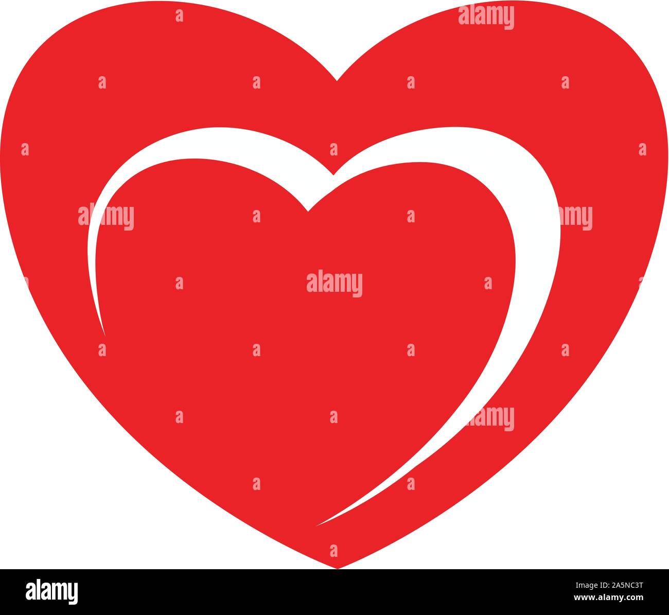 red heart love sign, vector design illustration Stock Vector Image ...
