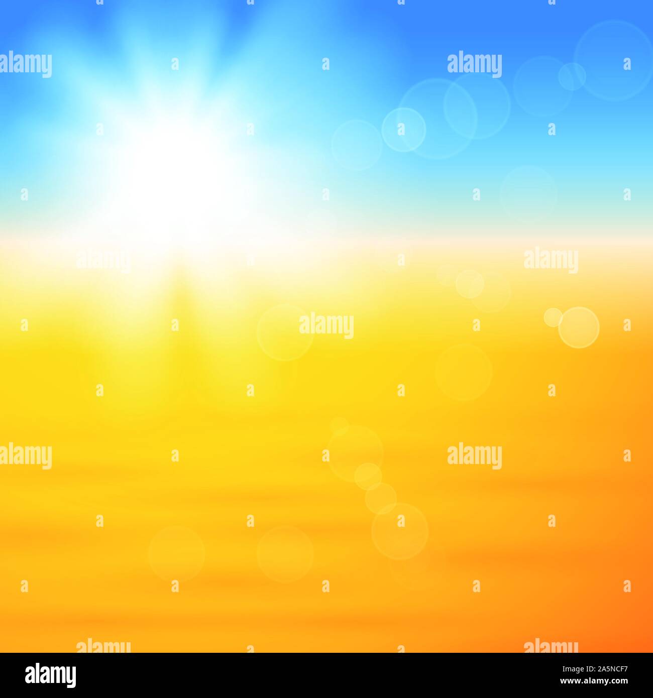 Sunset sky over shiny sea Stock Vector Images - Alamy