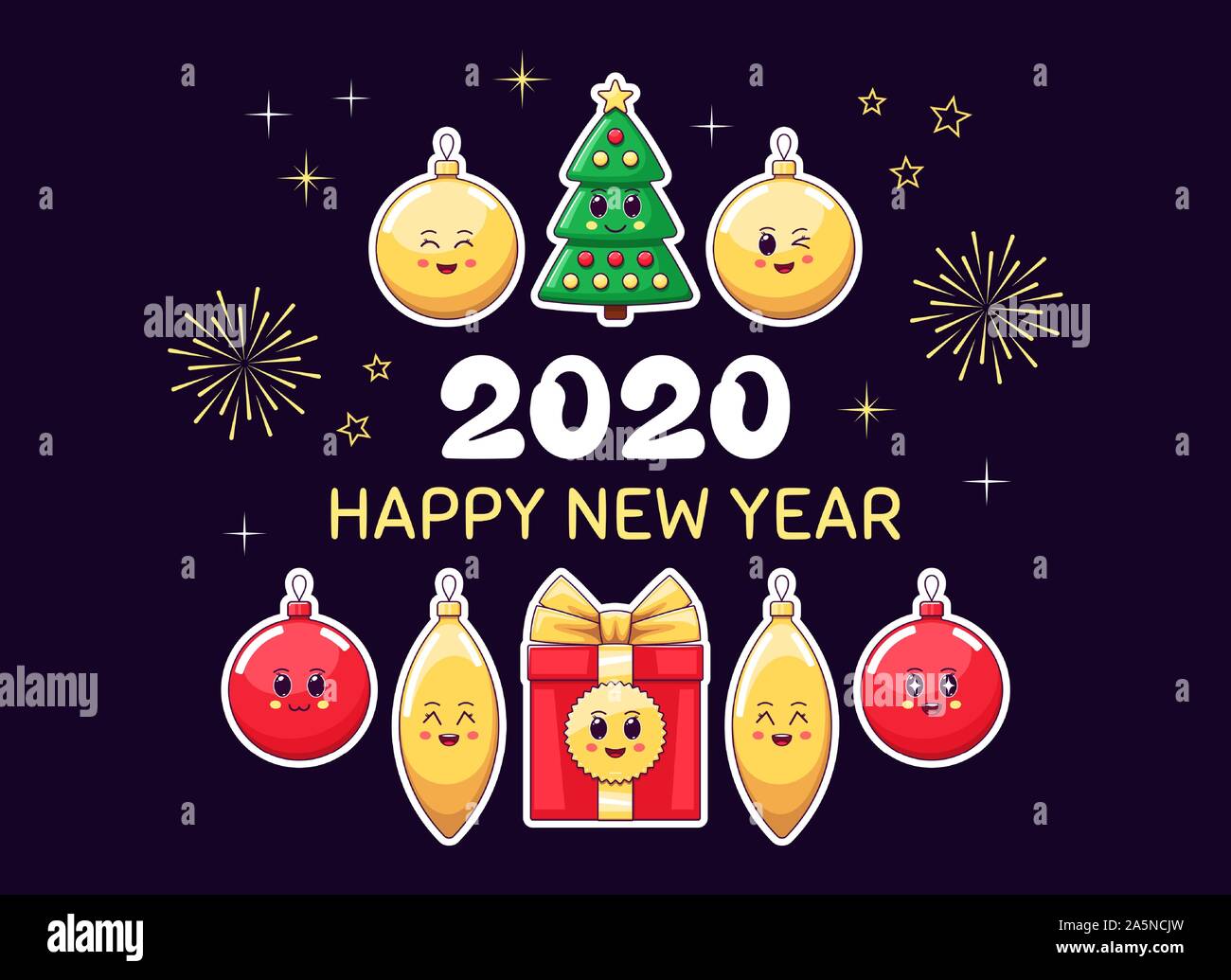 Cartoon new year icicle Stock Vector Images - Alamy