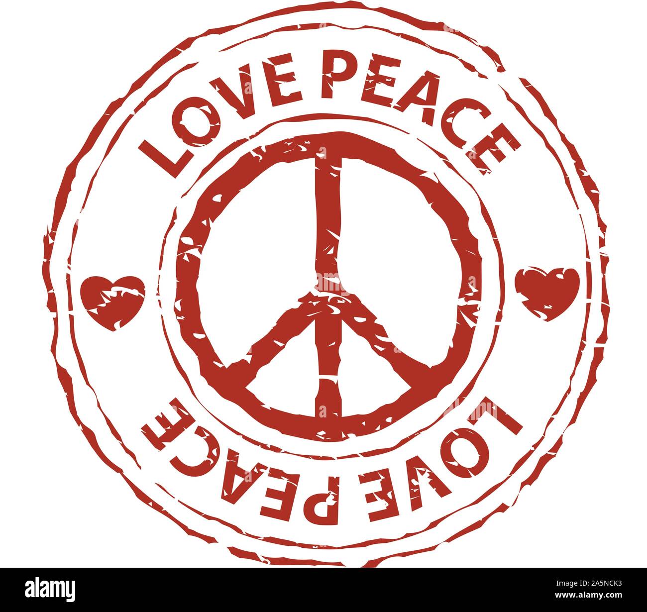 love peace label banner stamp sign, vector vintage style, illustration ...