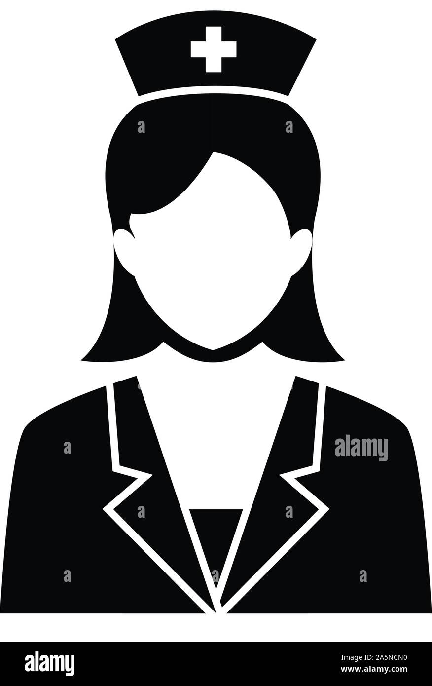 nurse sign symbol icon, vector, illustration Stock Vector Image & Art ...