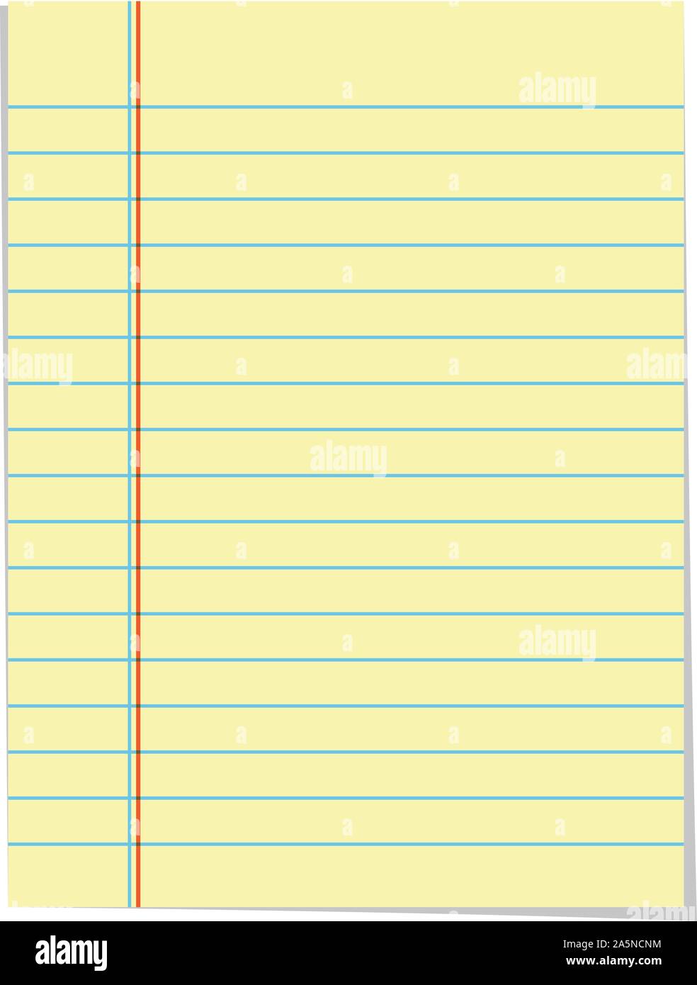 Piece paper yellow line Stock Vector Images - Alamy